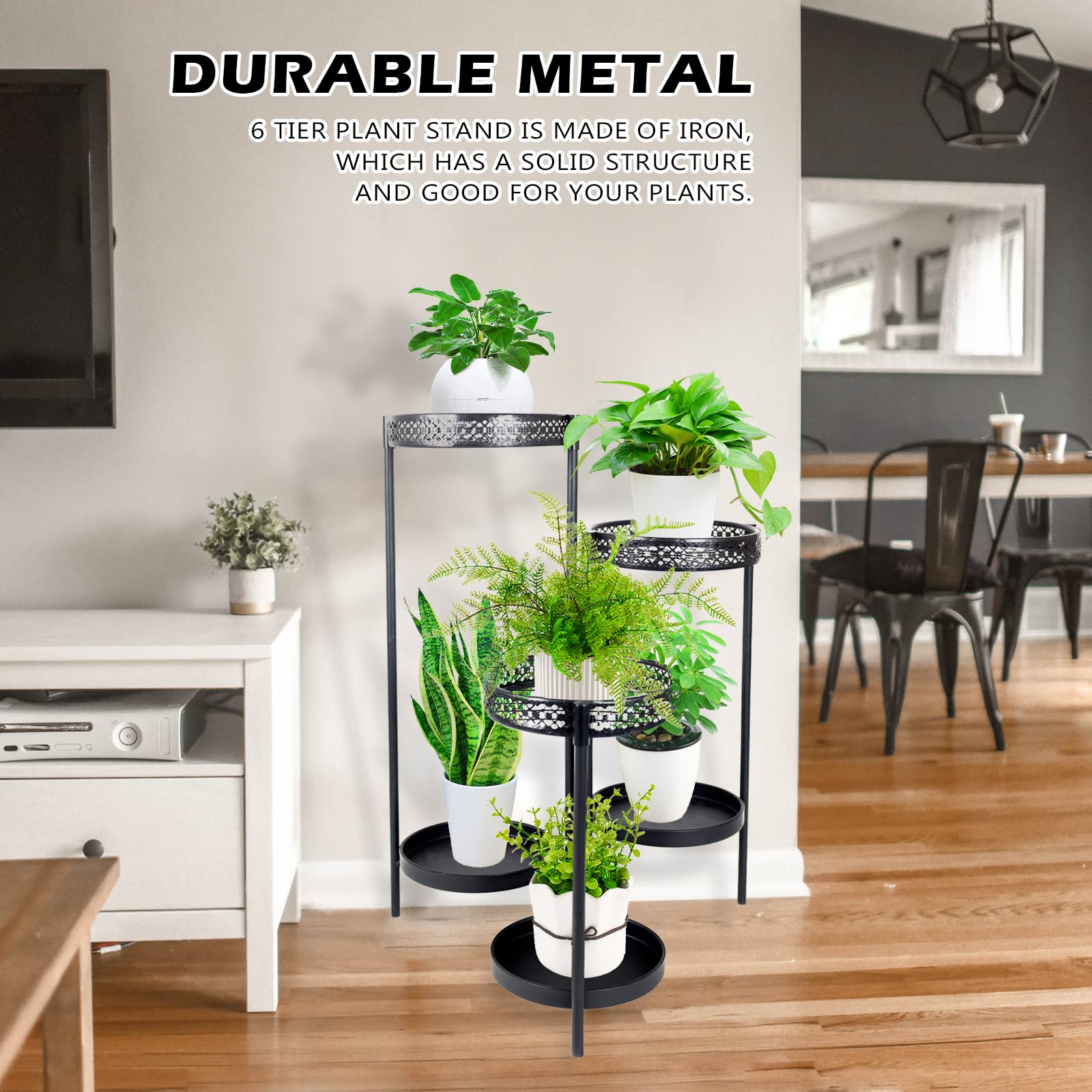 Snapklik.com : Metal Plant Stand Shelf For Indoor Outdoor Plants ...