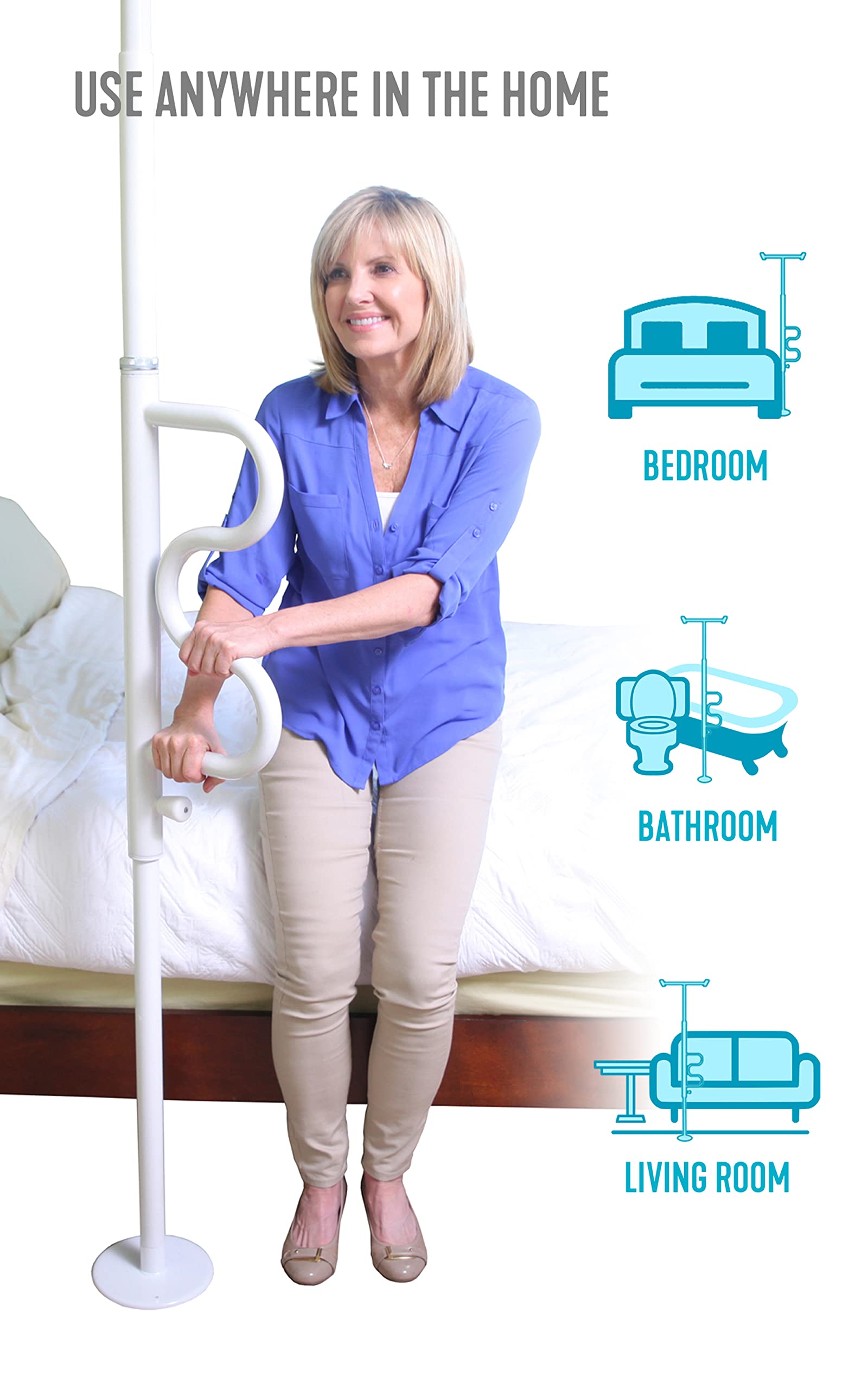 Snapklik.com : Security Pole And Curve Grab Bar, Elderly Tension ...