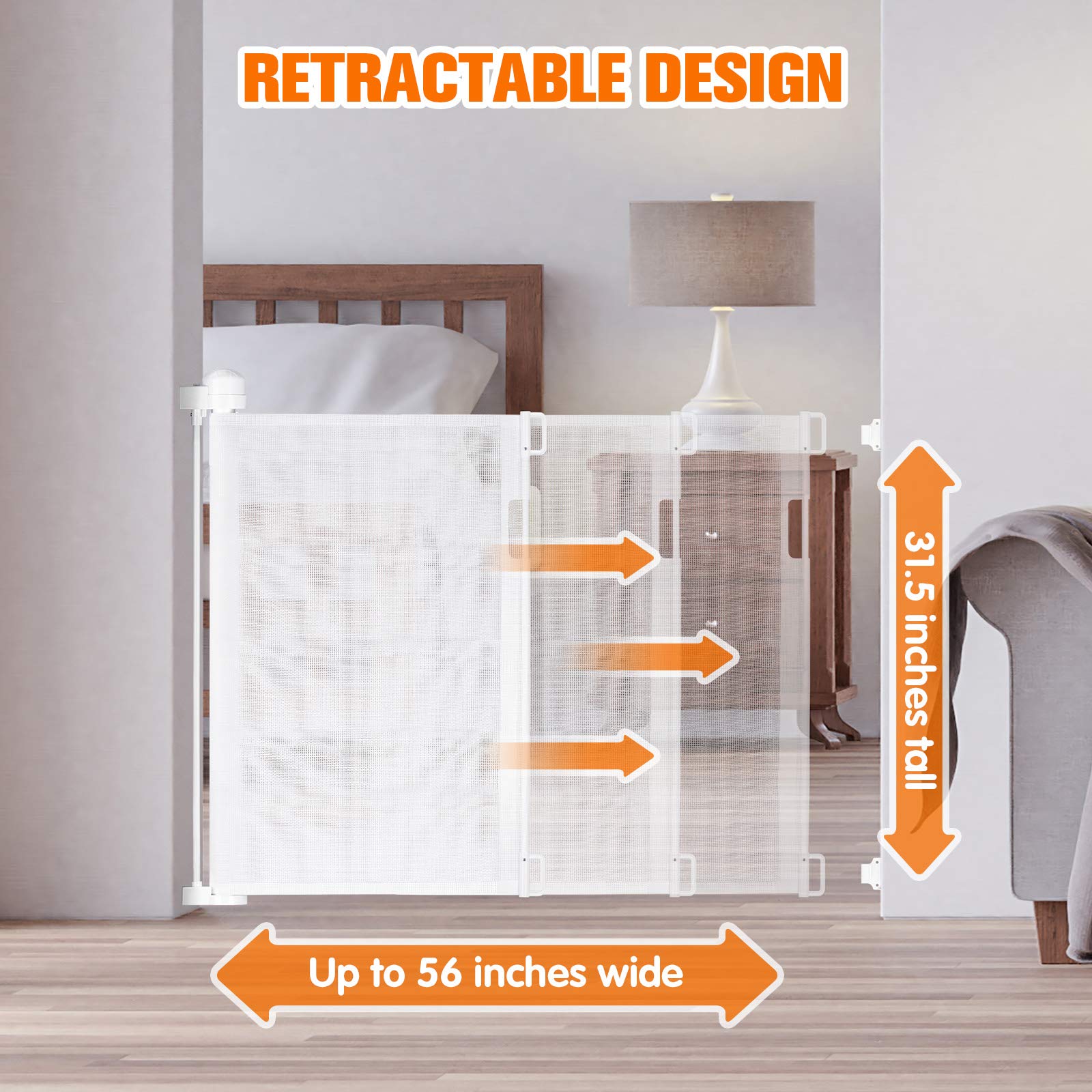 New In Box The NaviGate Adjustable Safety Gate For Kids 45