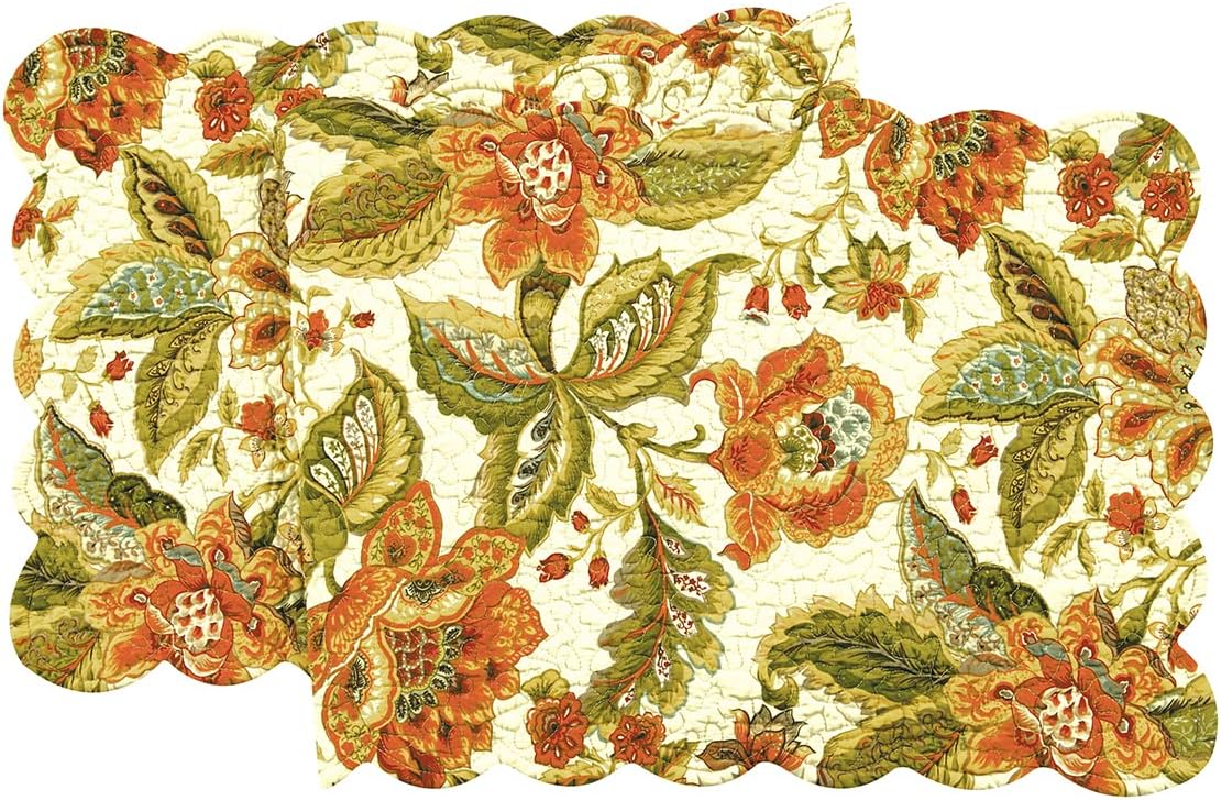Amazon.com: Park Designs Wildflower Scalloped Table Runner - 36" L ...