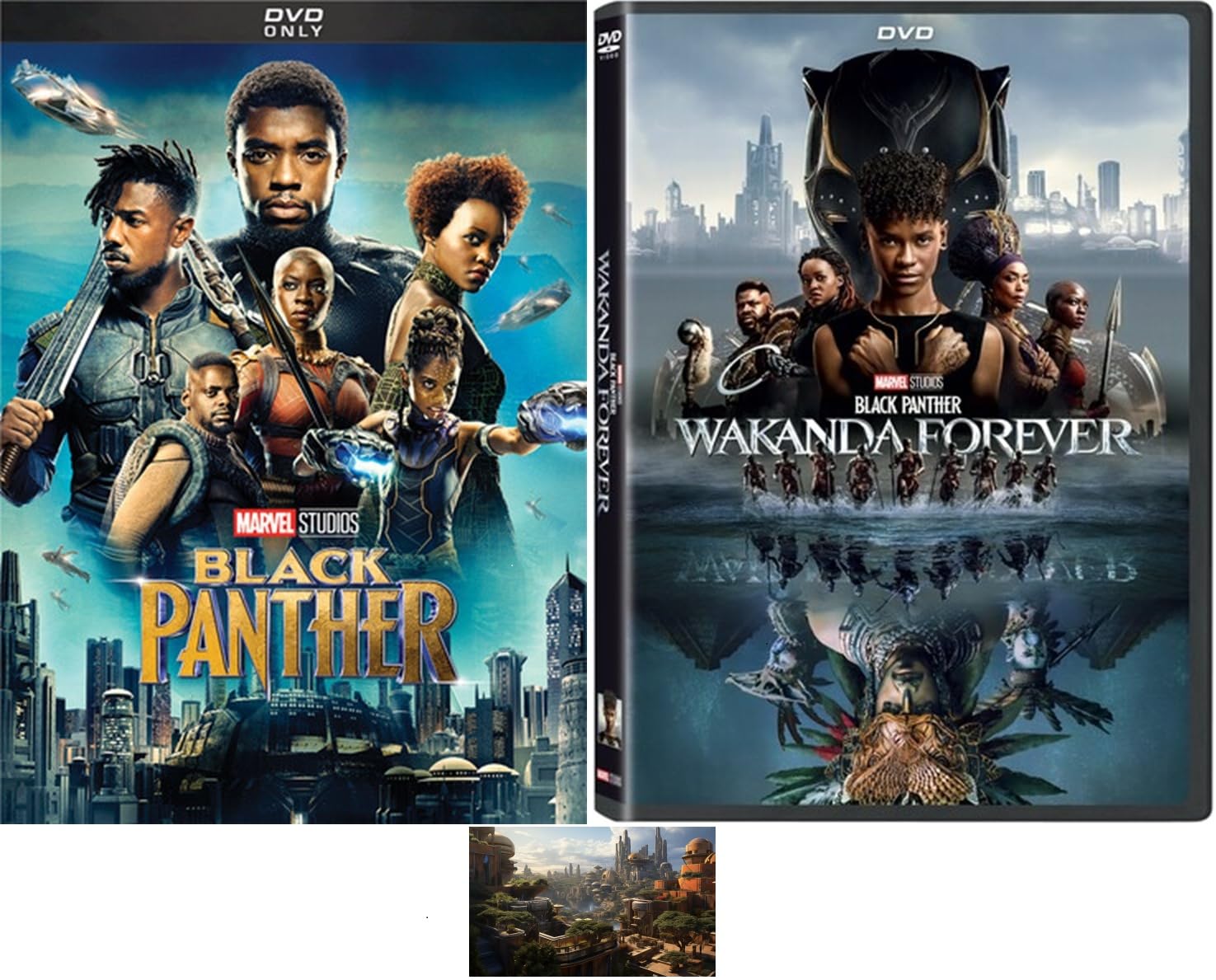 Amazon.com: Marvel's BLACK PANTHER & WAKANDA FOREVER DOUBLE FEATURE 2 ...