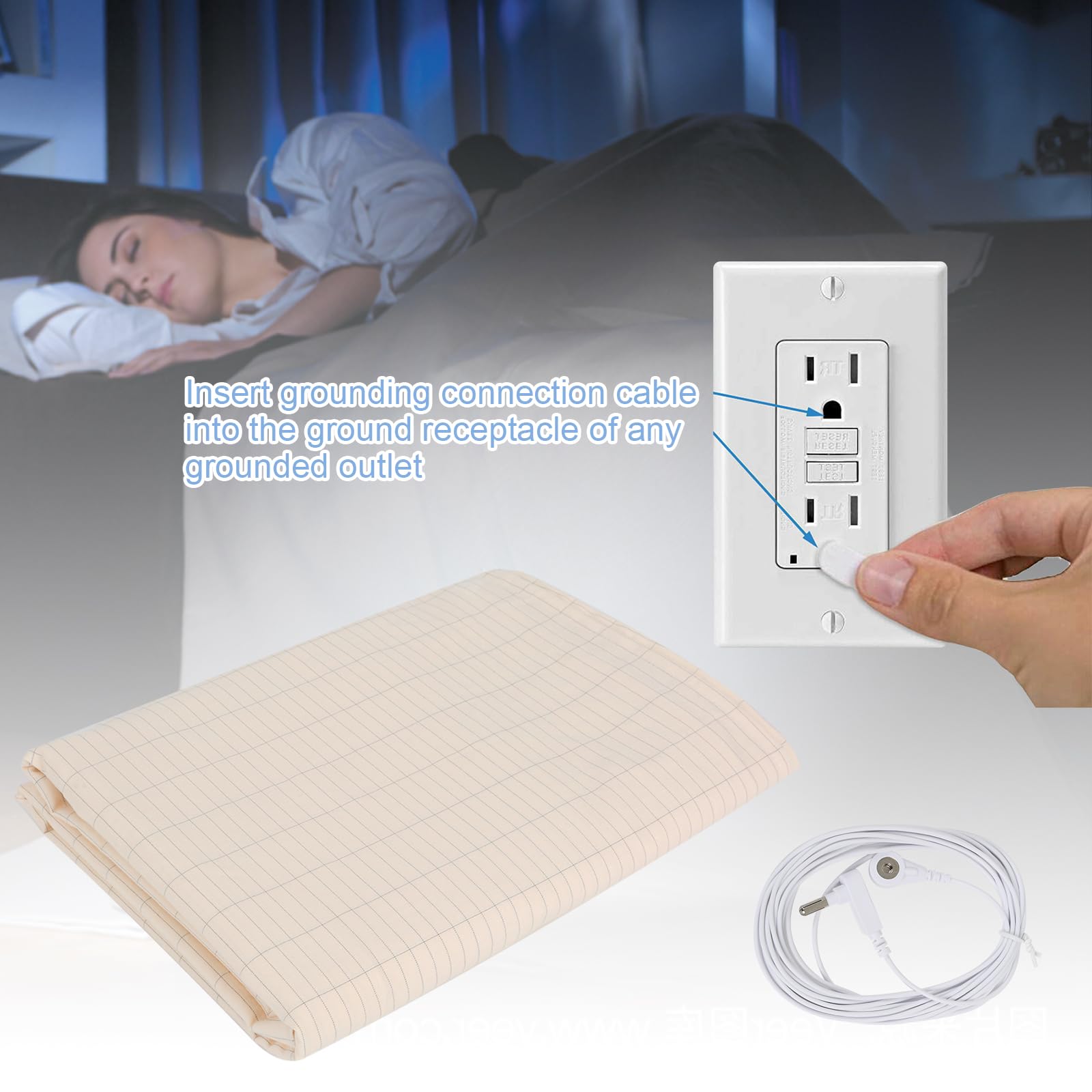 Snapklik.com : Fitted Grounding Sheets King Size Improved Sleep ...