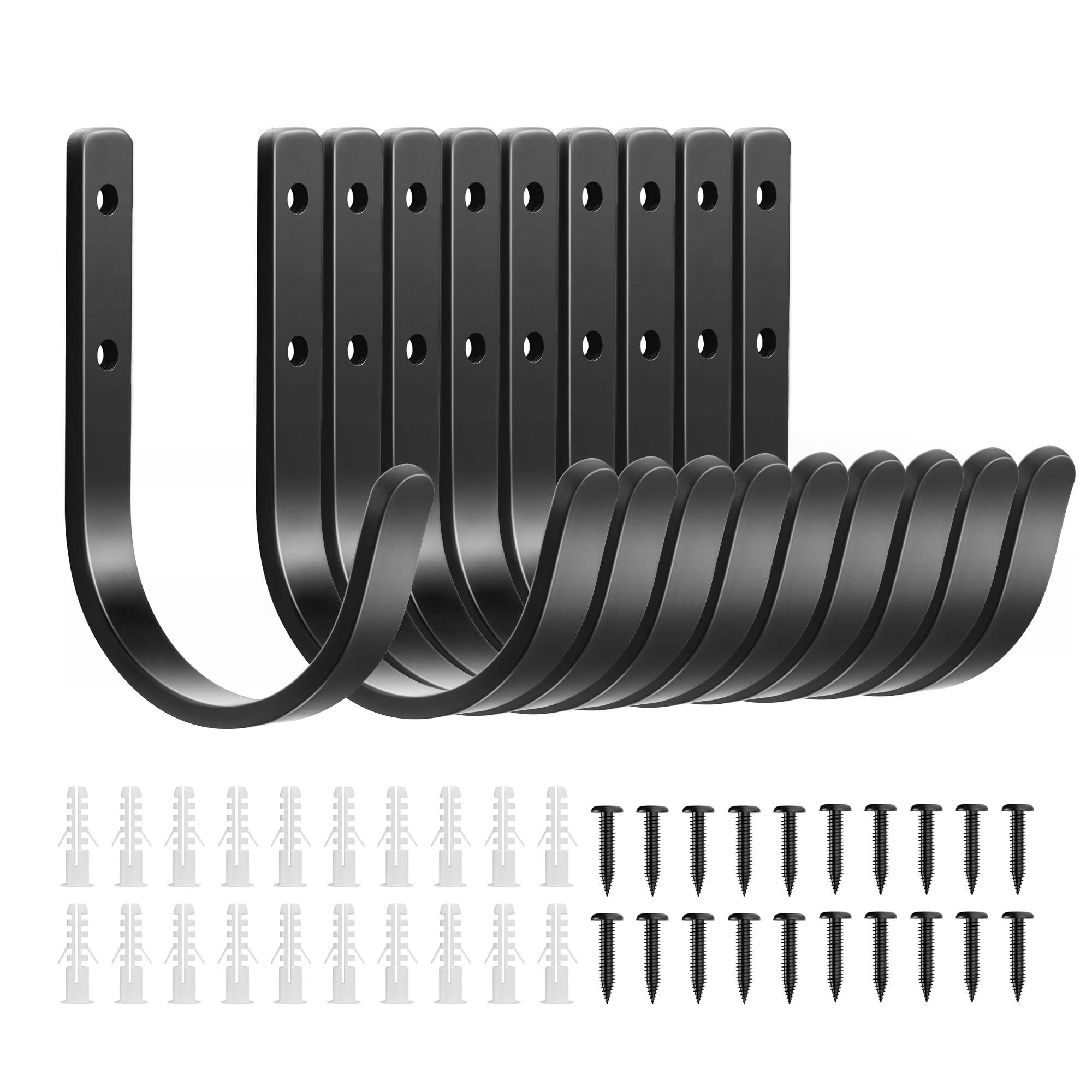 Amazon.com: niffgaff 10-Pack Wall Outdoor Hooks for Hanging Coat - 30LB ...