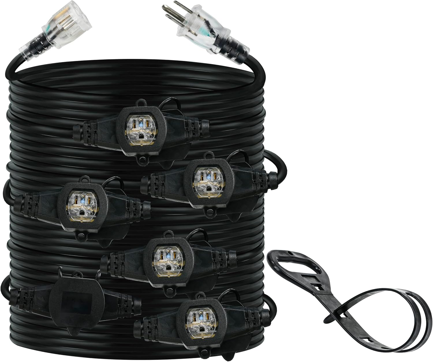 Amazon.com: 25FT 12 Gauge Heavy Duty Multi Outlet Extension Cord, 7 ...