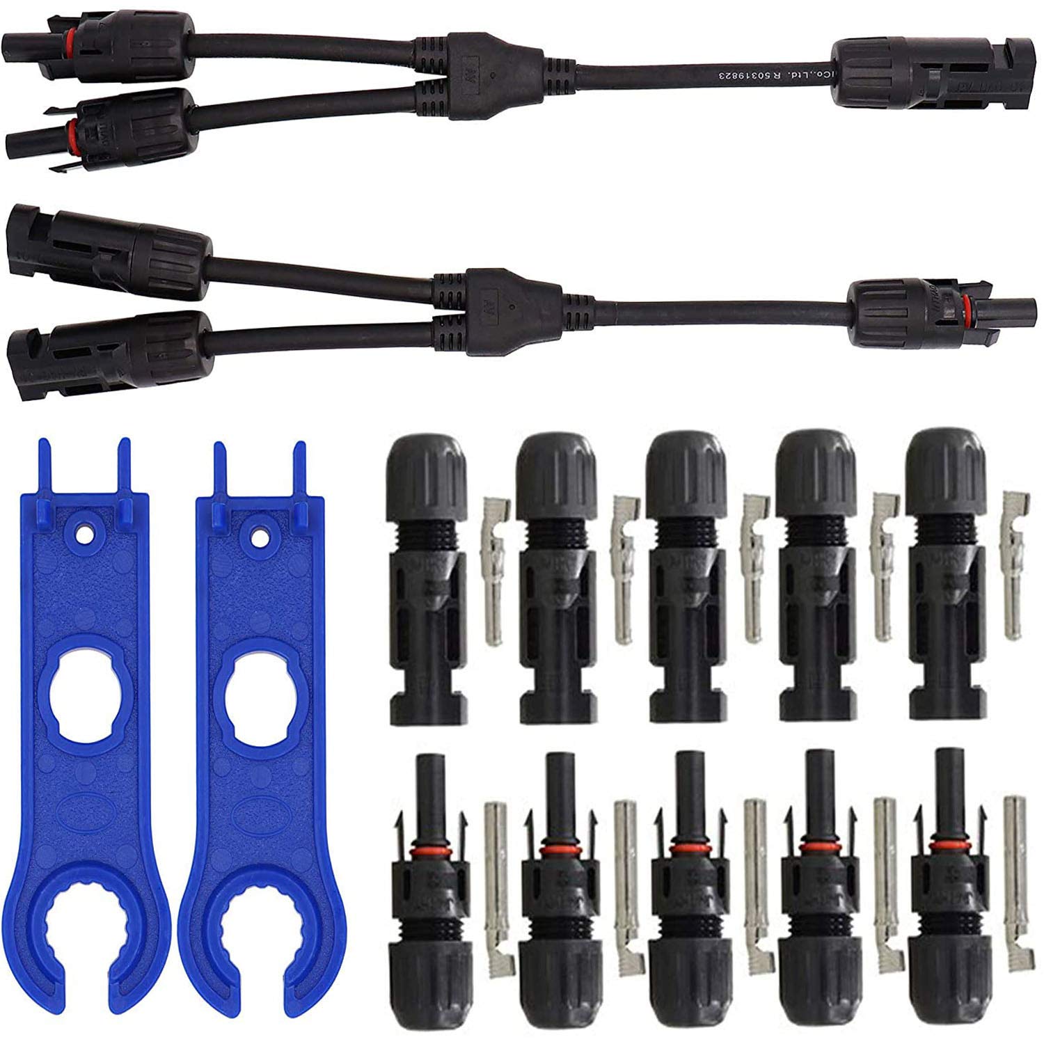 Buy VISSQH Solar Connectors Kit, Solar Panel Connectors,Solar Cable ...