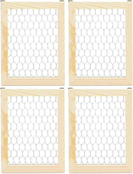 Amazon.com: Bright Creations Unfinished Chicken Wire Window Picture ...