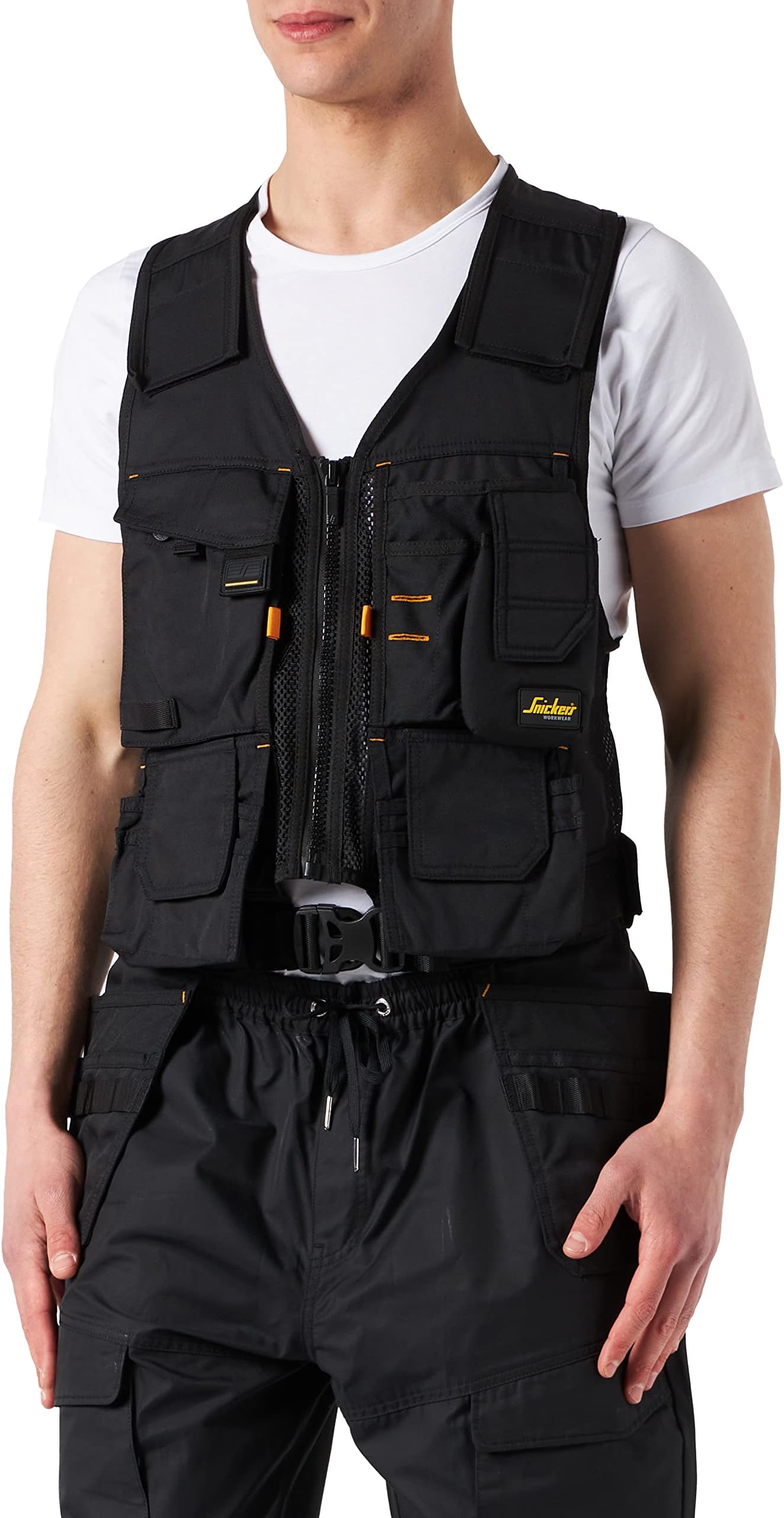 Blaklader Black Size Large US Utility Vest with Mesh for Carpentry ...
