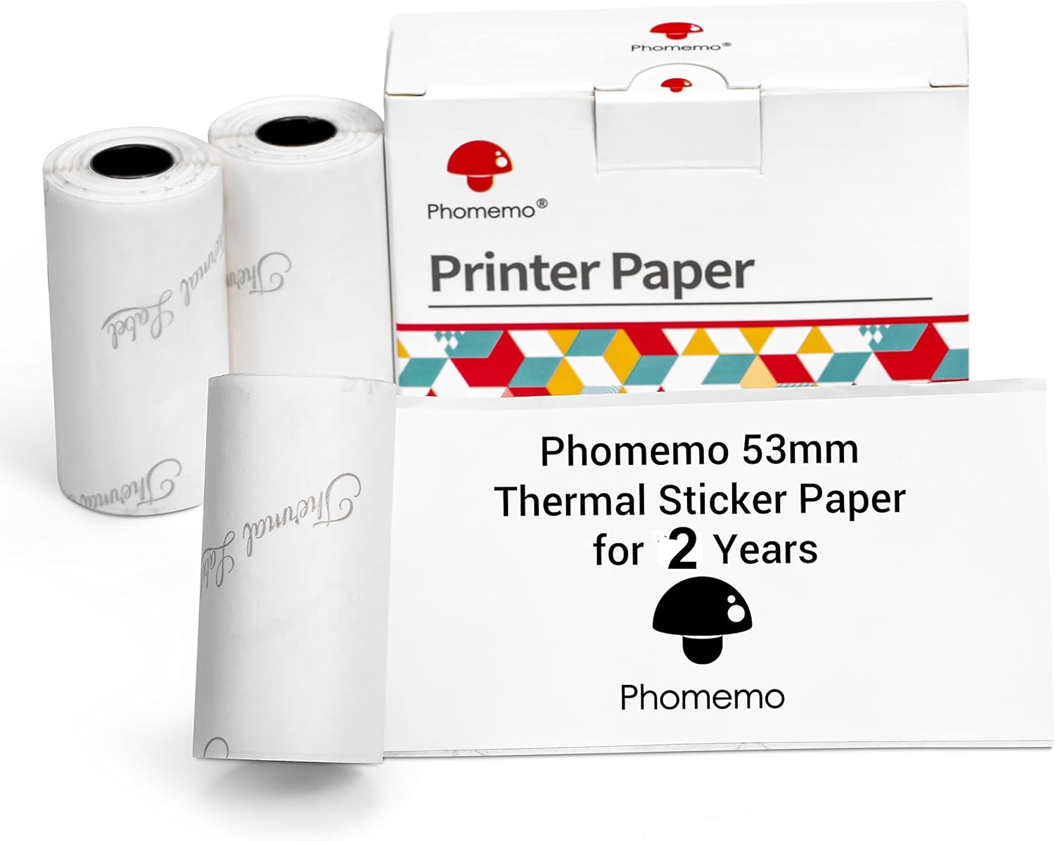 Phomemo Printer Paper 53 mm for M02, M02S, M02Pro, M03, M03AS Mini ...