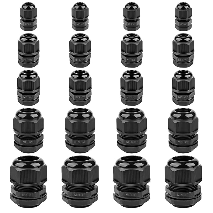 buy-ip68-nylon-cord-grip-waterproof-npt-cable-glands-assortment-20pcs