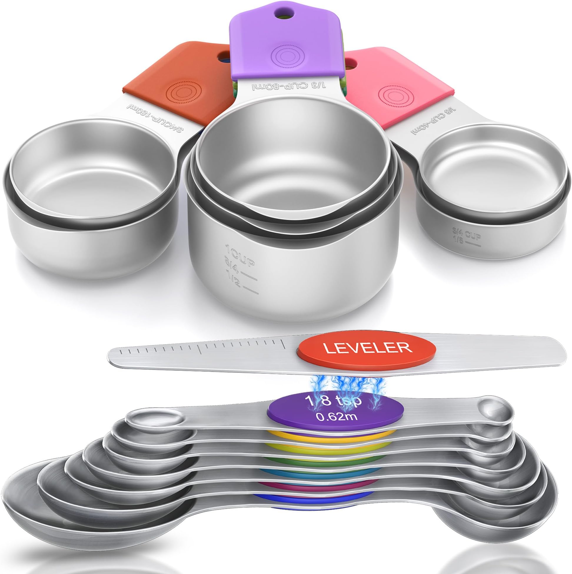 Amazon.com: Spring Chef Magnetic Measuring Cups & Spoons Set (Patent ...