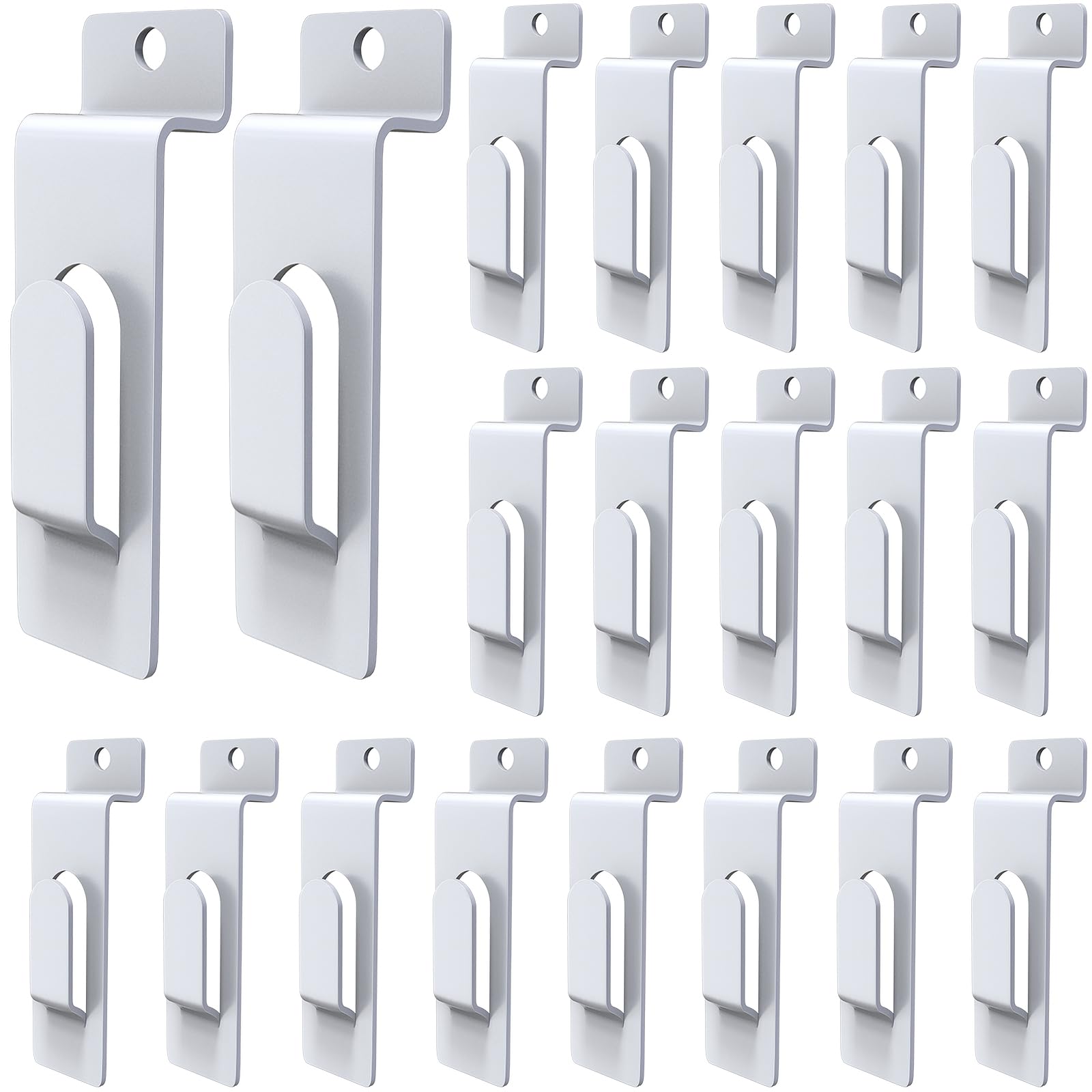 Snapklik.com : 20 Pack Slatwall Utility Notch Hook Commercial Slatwall ...