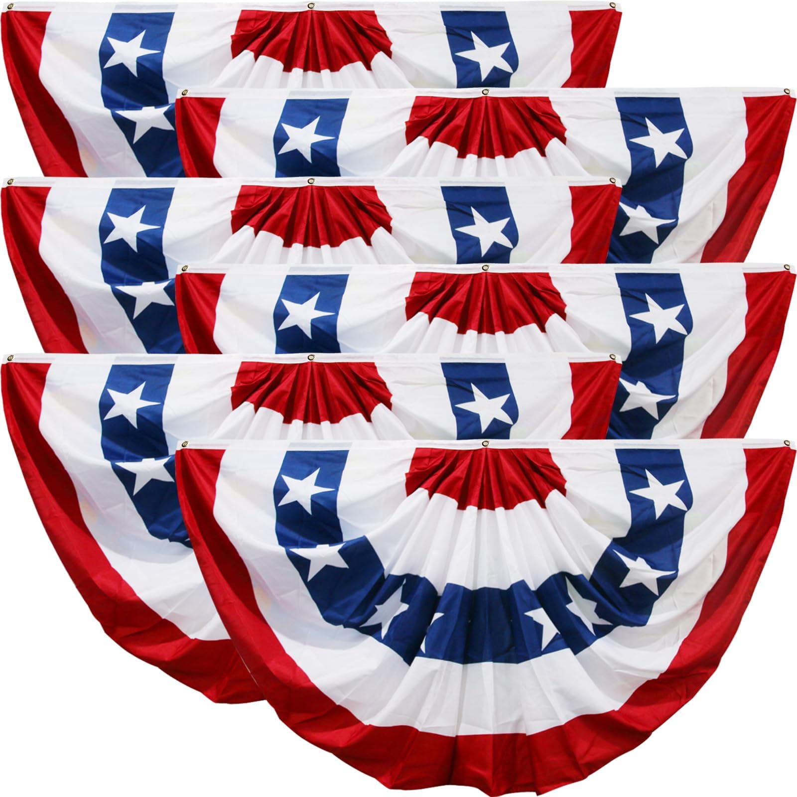 Amazon.com : 9 Pcs 4th of July Decorations American Bunting USA Pleated ...