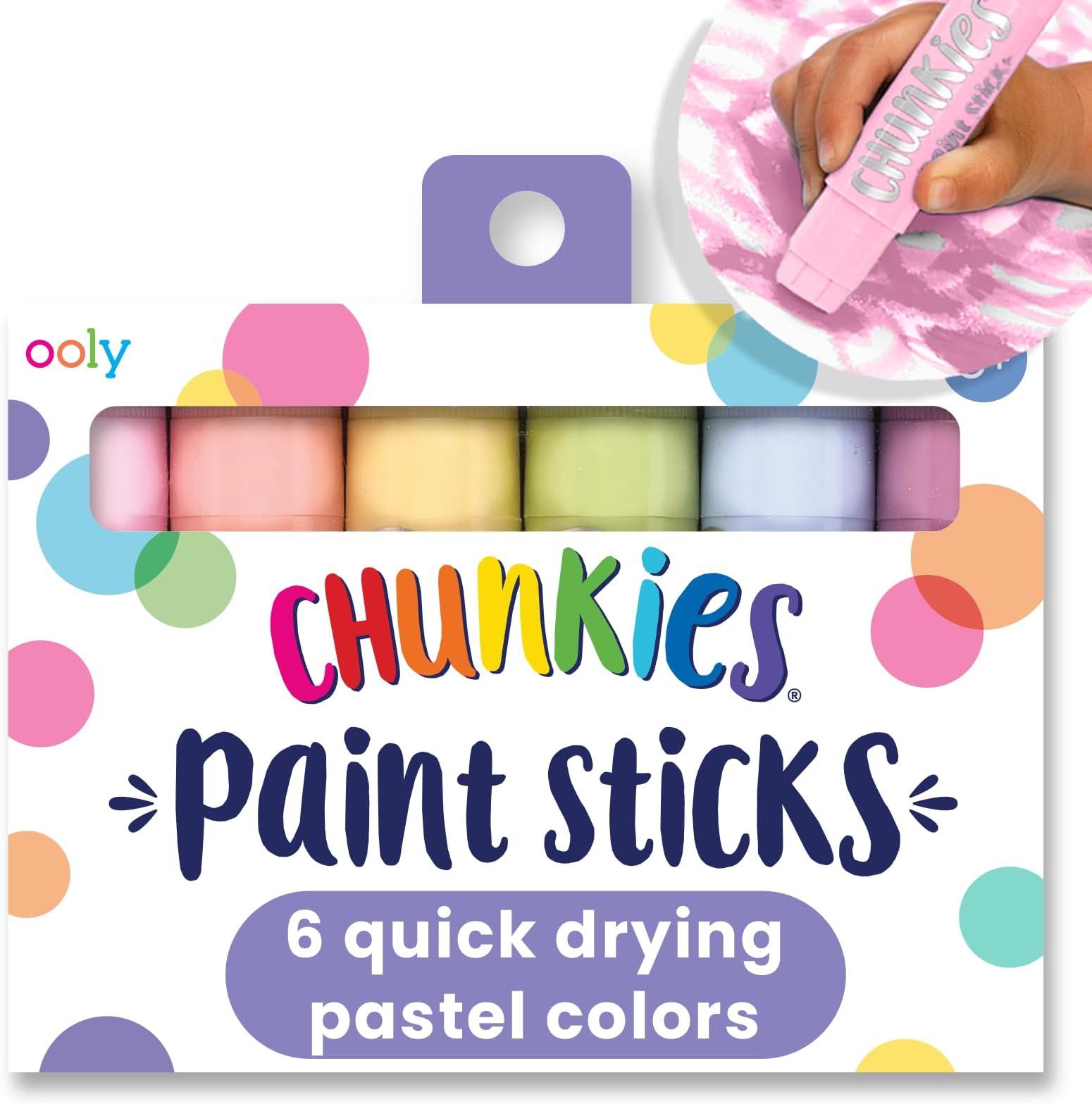 Amazon.com: Ooly Chunkies 6 Pastel Paint Sticks For Kids, Tempera Paint ...