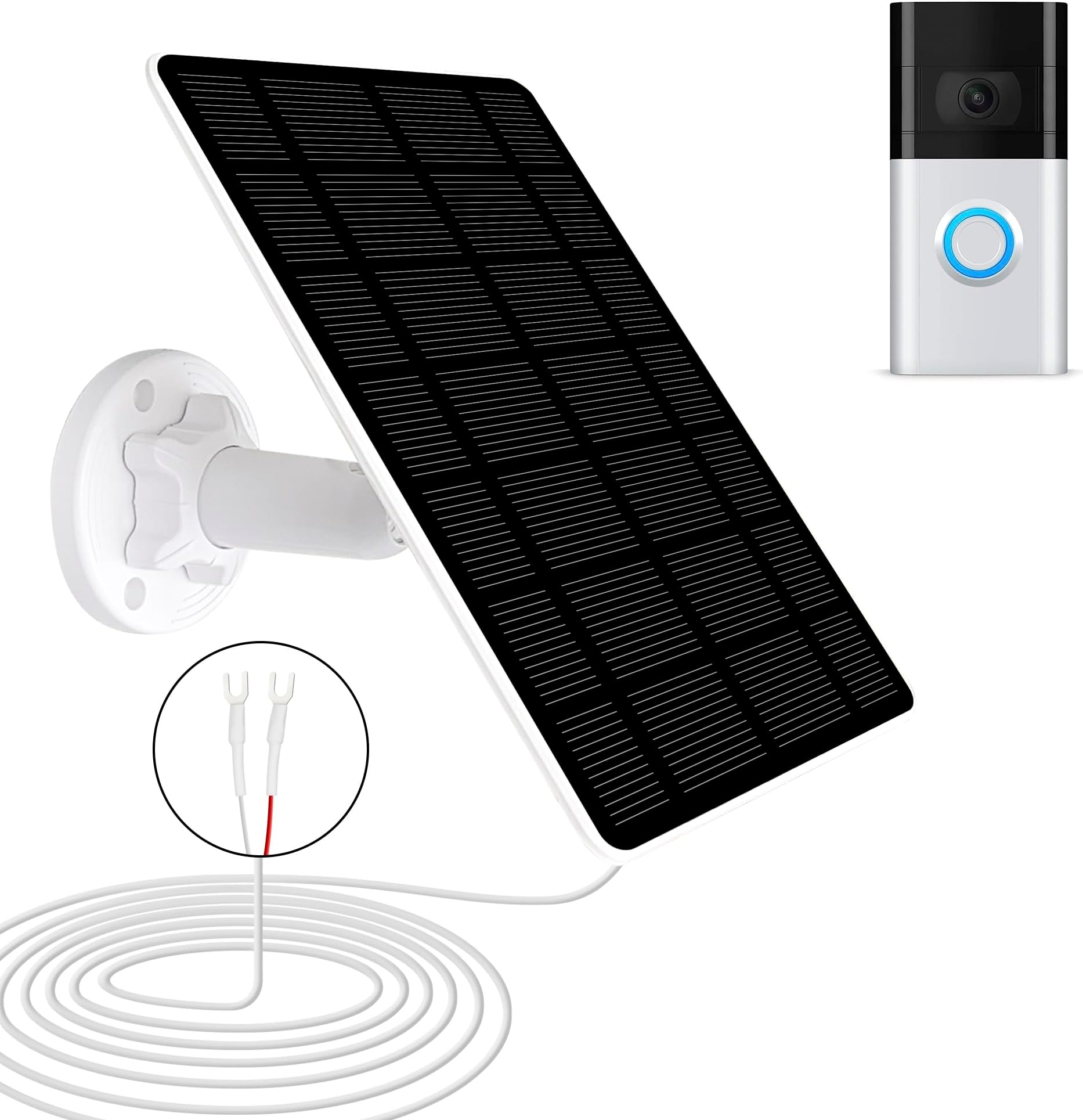 Amazon.com : Solar Panel for Ring Doorbell, 5W Solar Charger Compatible ...