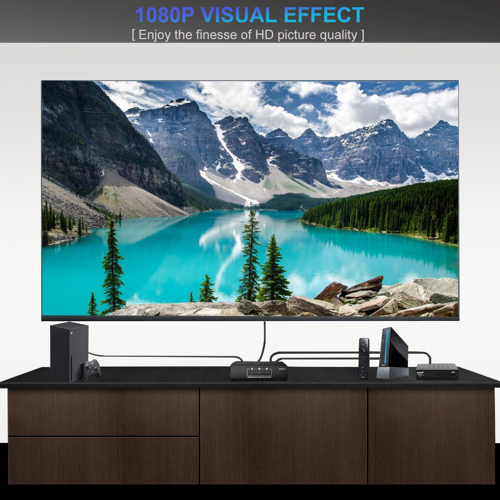 Snapklik.com : 3 In 1 Out Component AV Video Switch Box 1080P, 3-Way ...