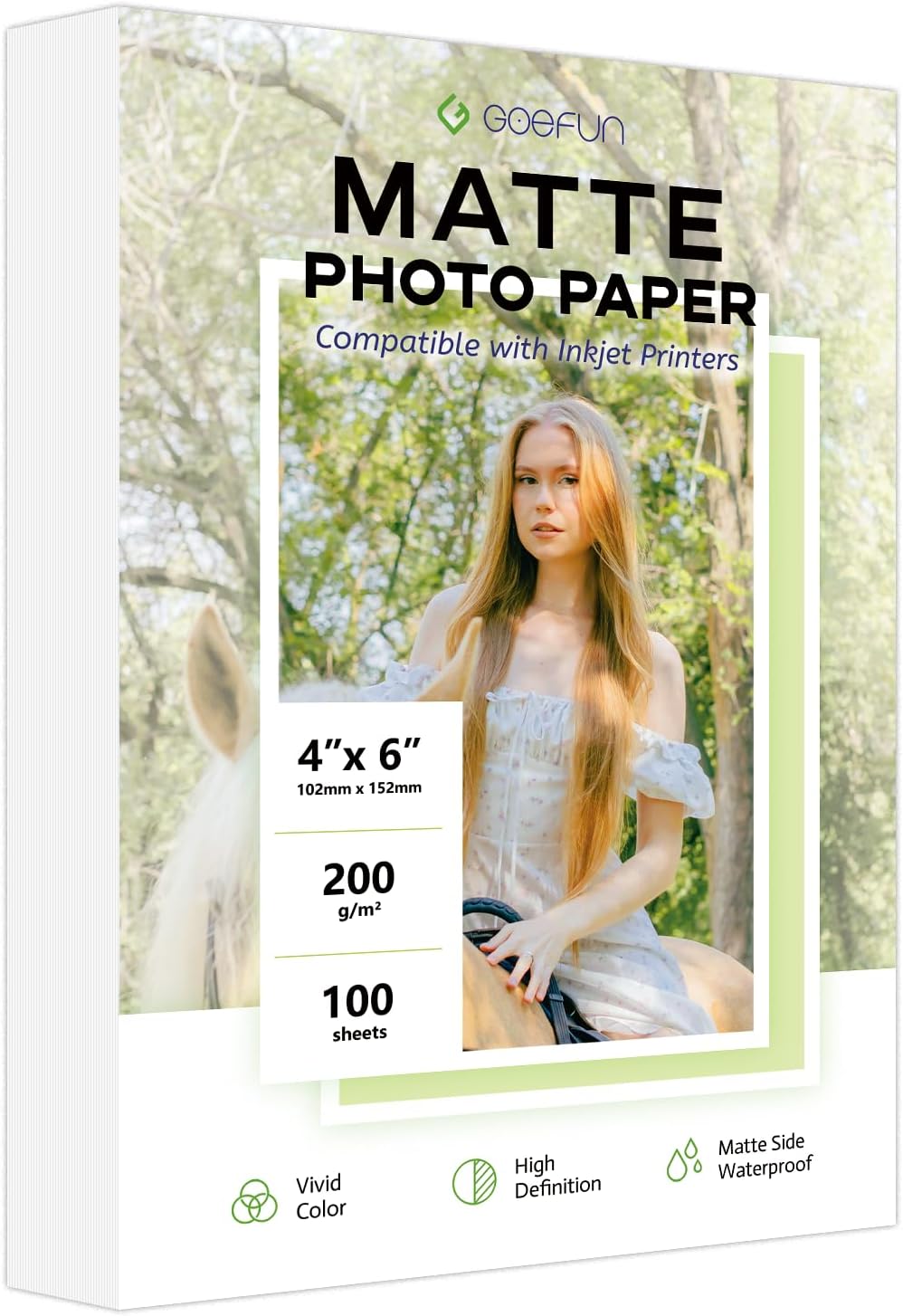 Amazon.com : Pikapoka 4x6 Matte Photo Paper for Inkjet Printer, 200gsm ...