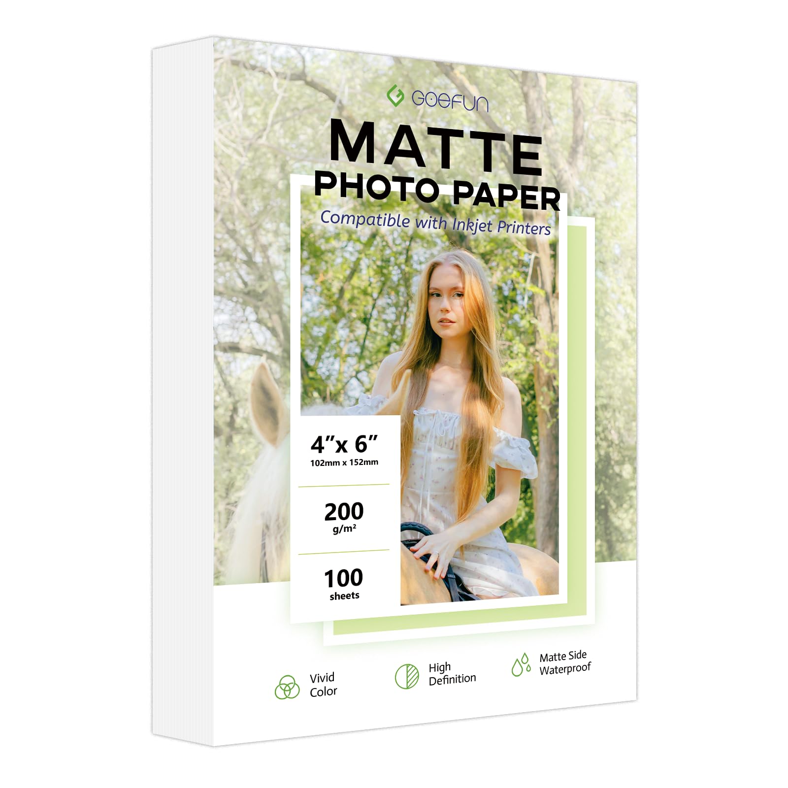 Snapklik.com : Matte Photo Paper 4x6, 200 GSM/54LB Inkjet Photo Paper ...