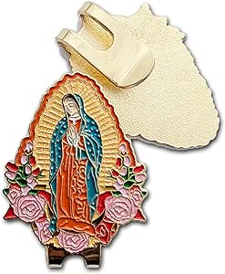Amazon.com: Virgin of Guadalupe Clip For Caps And Clothing Enamel Badge ...