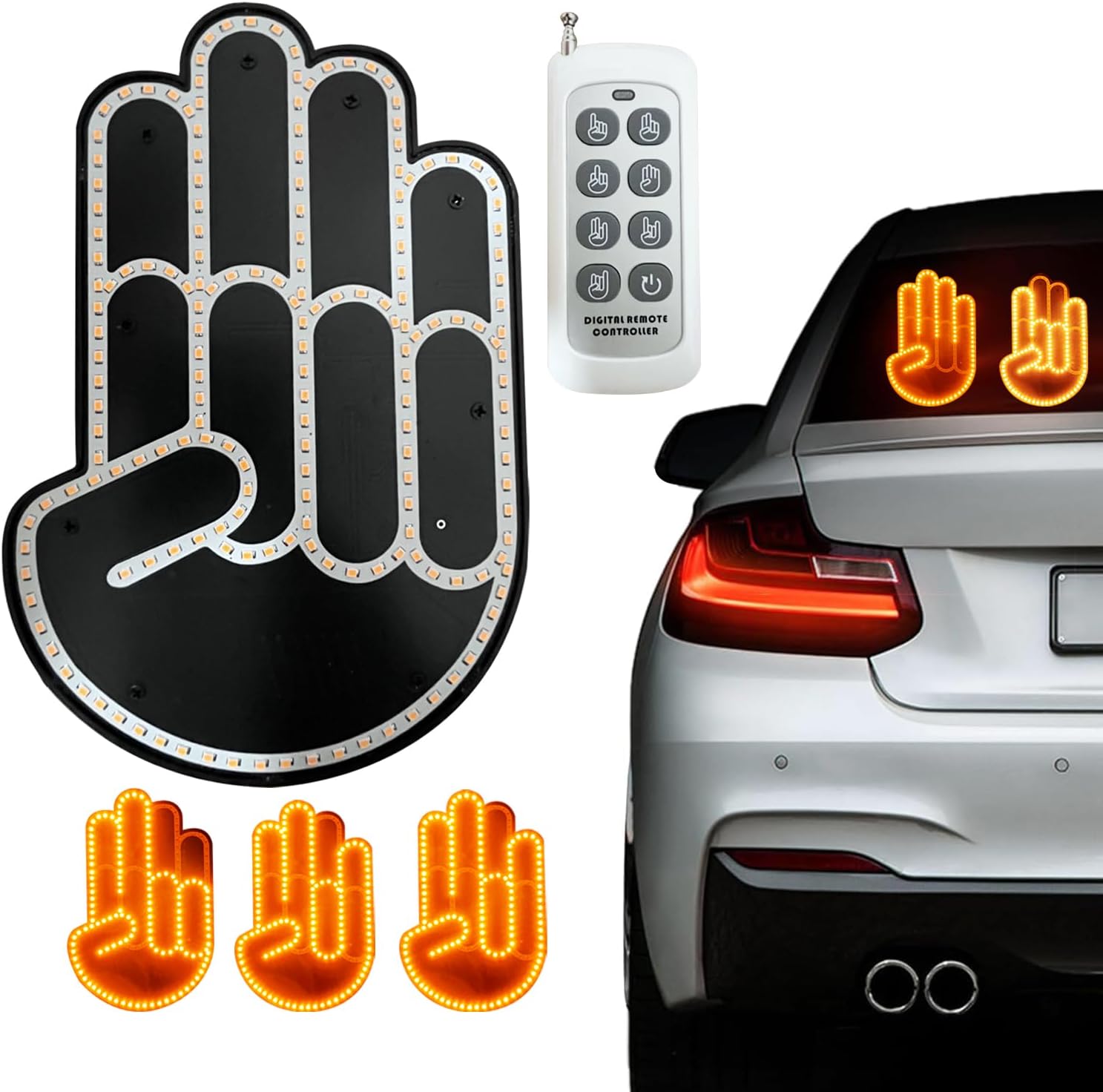 Amazon.com: Car Accessories for Men, Hand Gesture Led Light Signs for ...
