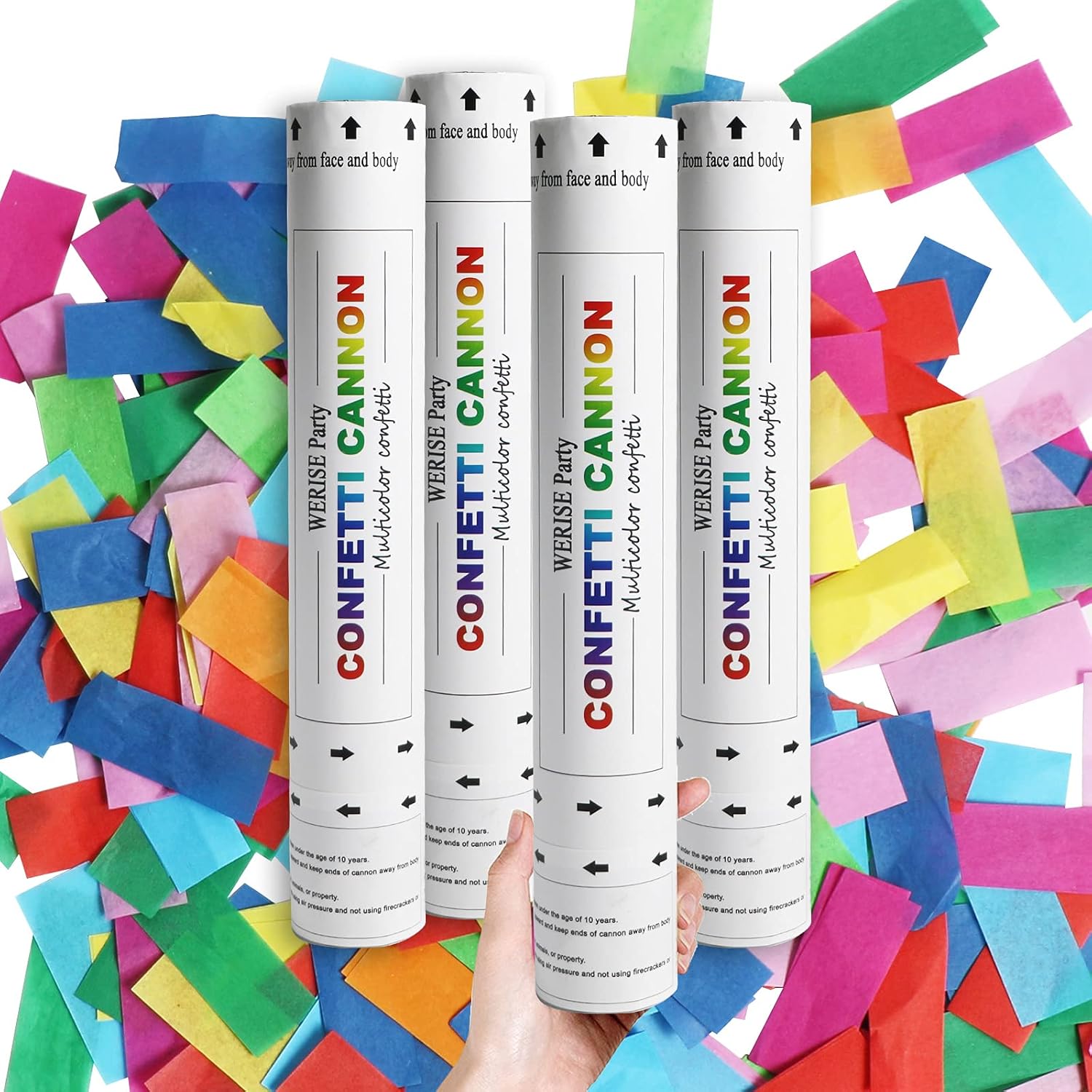 Amazon.com: Confetti Cannon Party Popper, WERISE Air Compressed ...