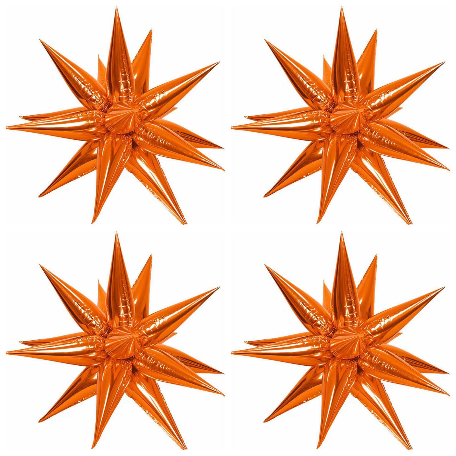Amazon.com: 50 Pcs Orange Foil Cone Star Balloons Big 26 inch Orange ...