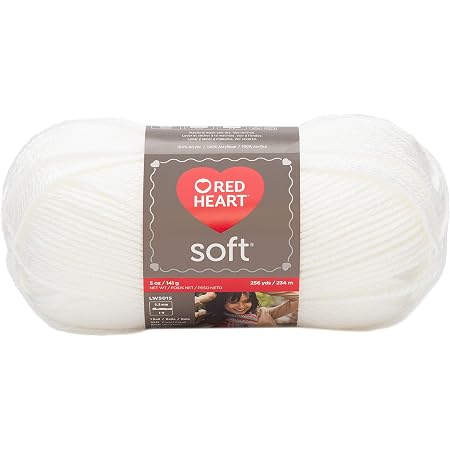 Amazon.com: Red Heart with Love White Yarn - 3 Pack of 198g/7oz ...