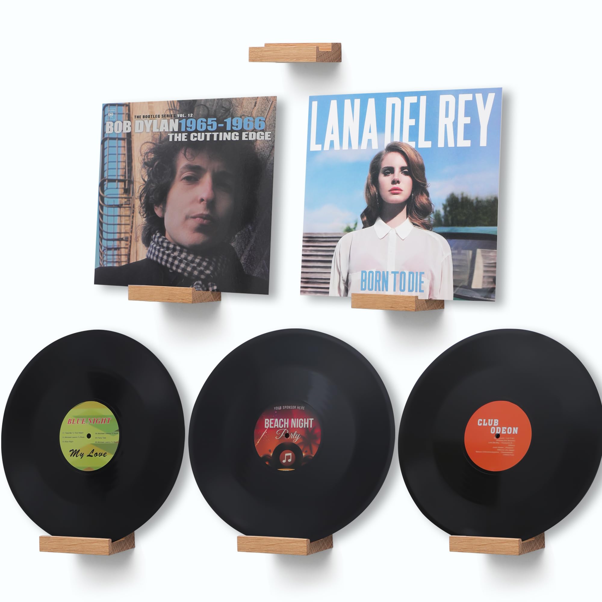 Amazon.com: NIUBEST Wood Vinyl Record Shelf Wall Mount, Small Wall ...