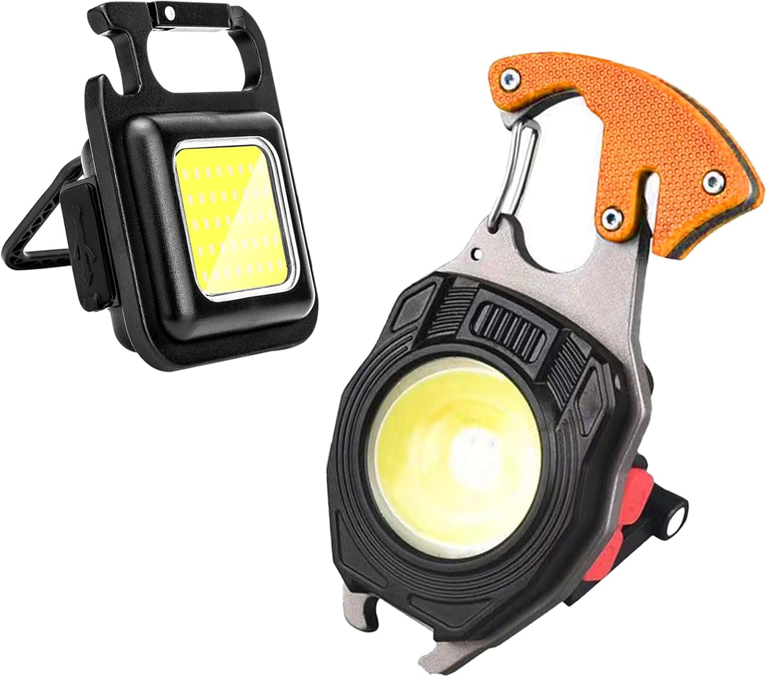 GOIOJ 2PCS 6 in 1 COB Keychain Mini Work Light Flashlight Multifunction ...