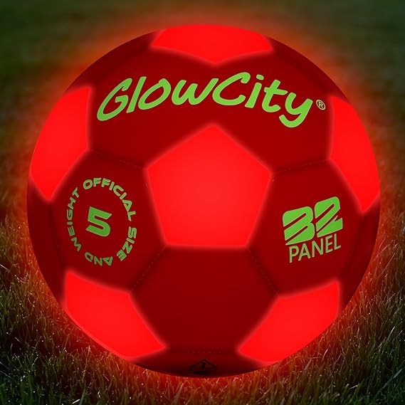 Amazon.com : GlowCity Glow in The Dark Soccer Ball - Sizes 3, 4, 5 for ...