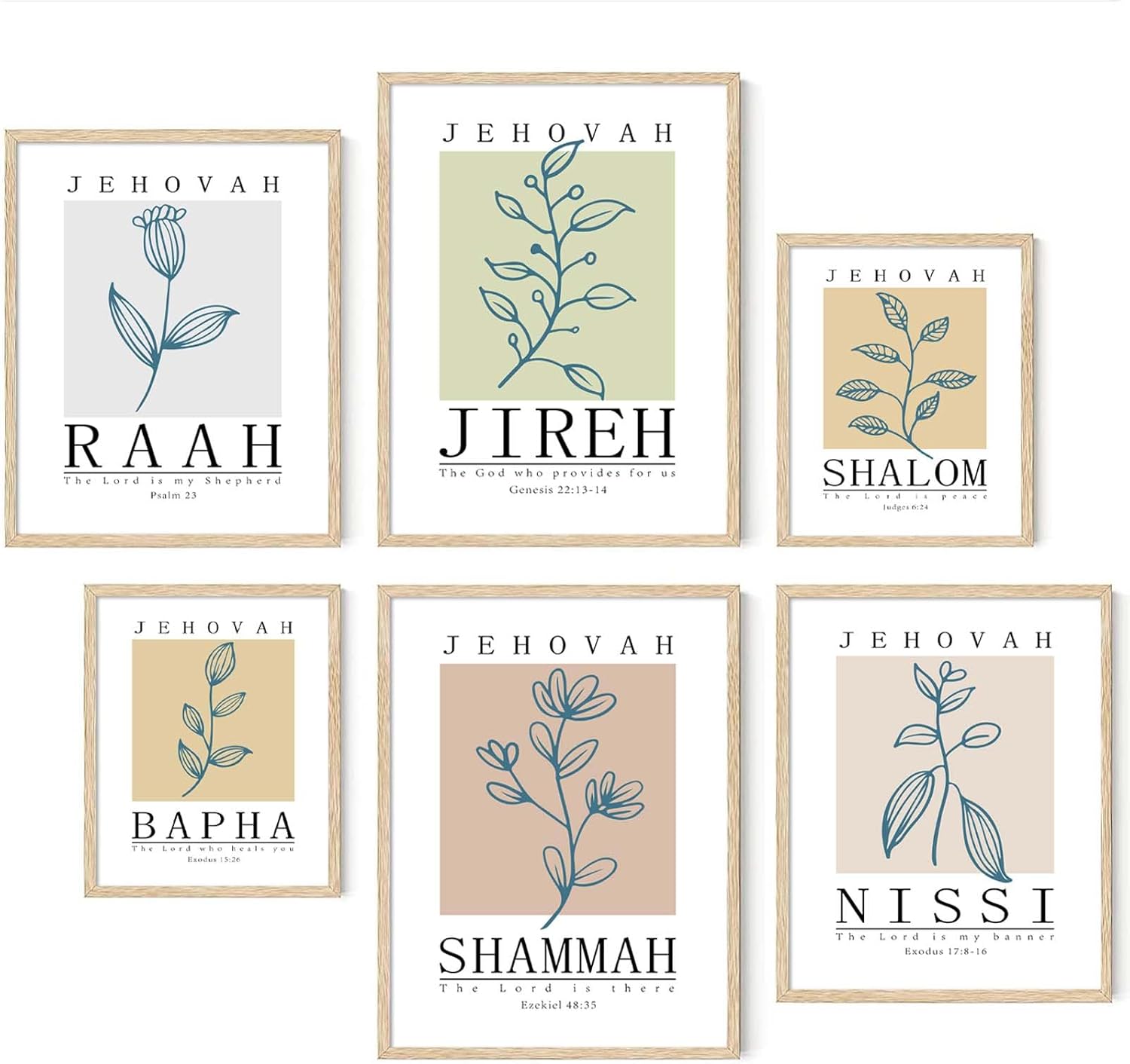 Amazon.com: Minimalist Scripture Wall Art Bible Verse Wall Prints ...