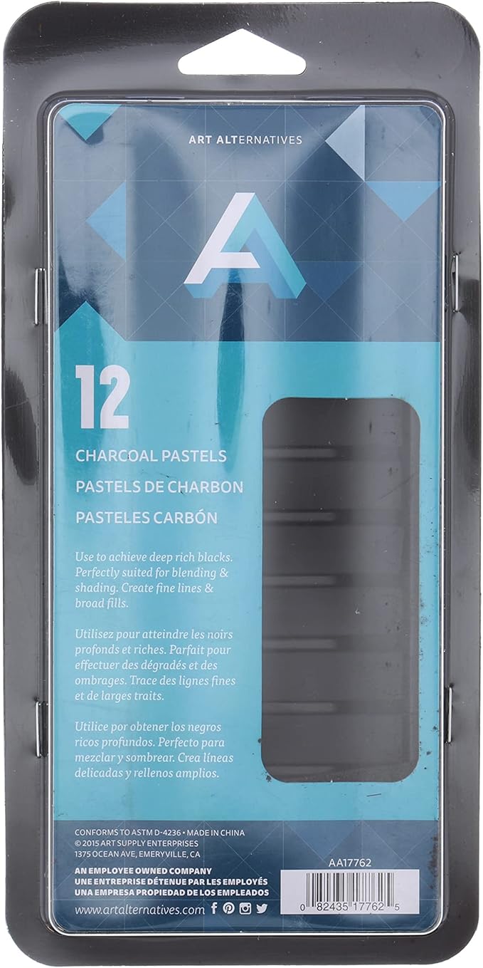 Amazon.com : Art Alternatives Charcoal Drawing Sticks, 12-Stick Set ...