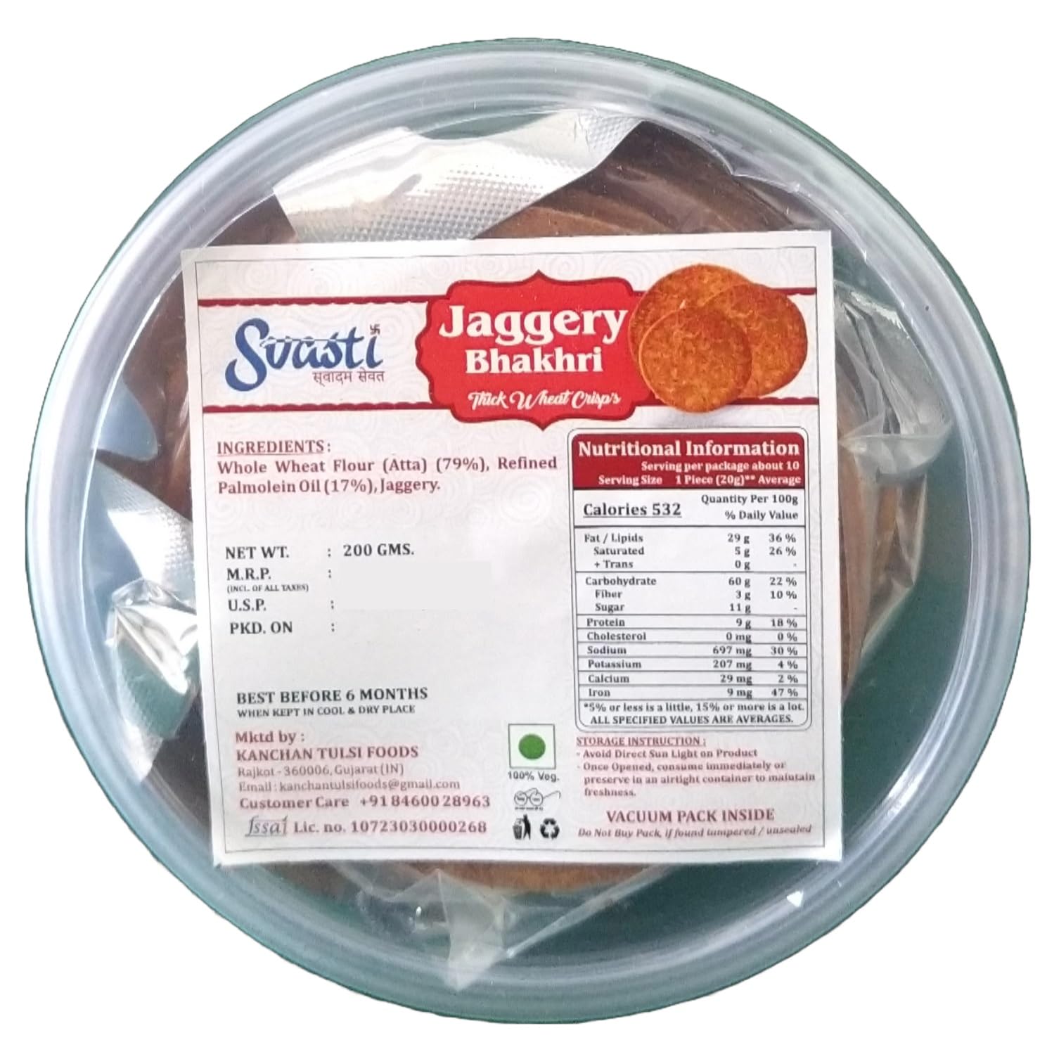 Svasti Dry Bhakri Snacks | Roasted Healthy Gujarati Snacks | No Maida ...