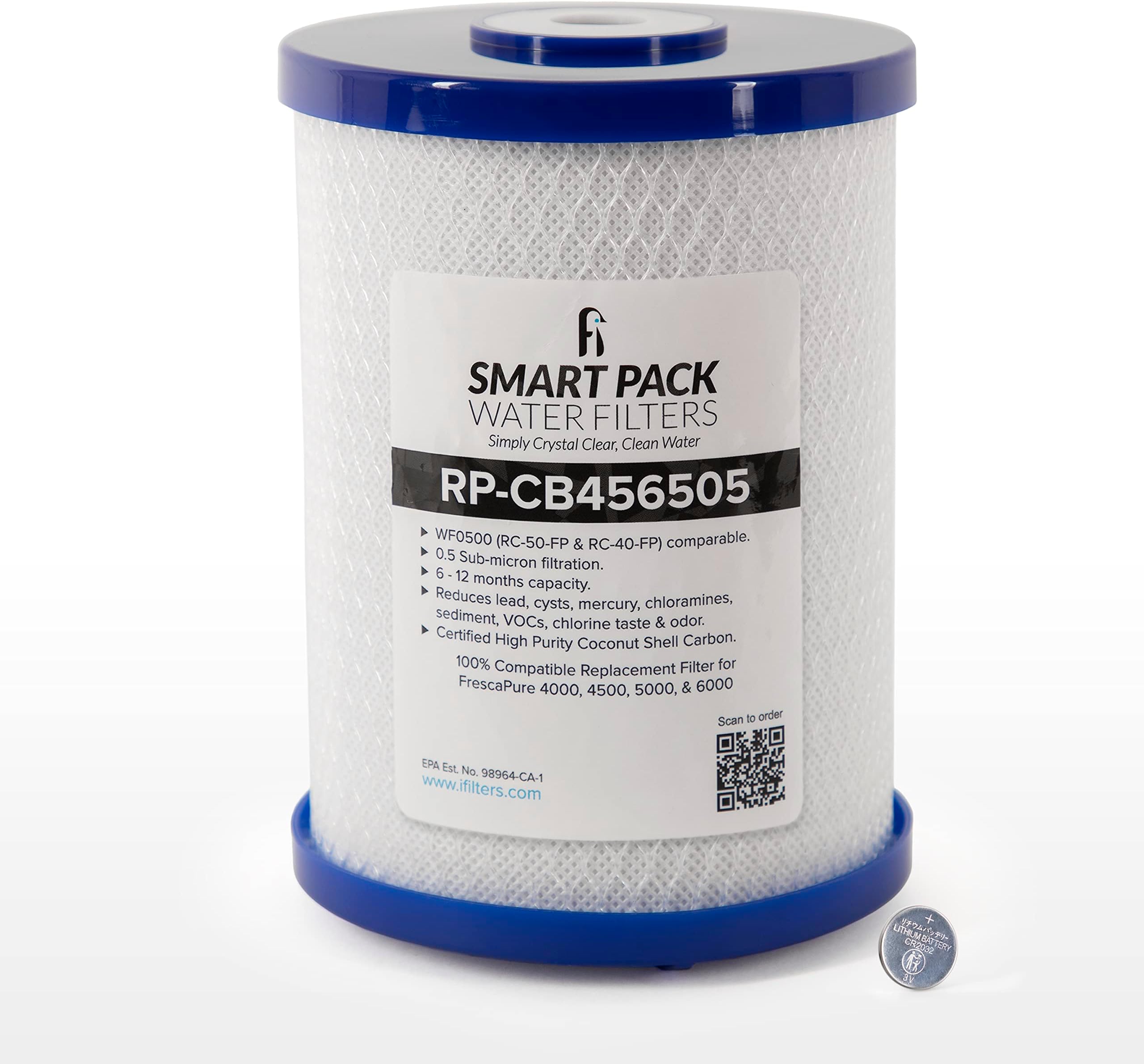 Amazon.com: iFilters High Purity Coconut Shell Activated Carbon Water Filter - 750 GPD Life Span ...