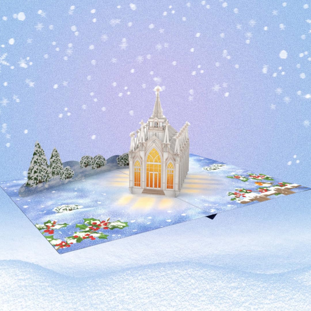 Three Dee Cards -Festive Gothic Church Christmas 3D Special Pop Up ...