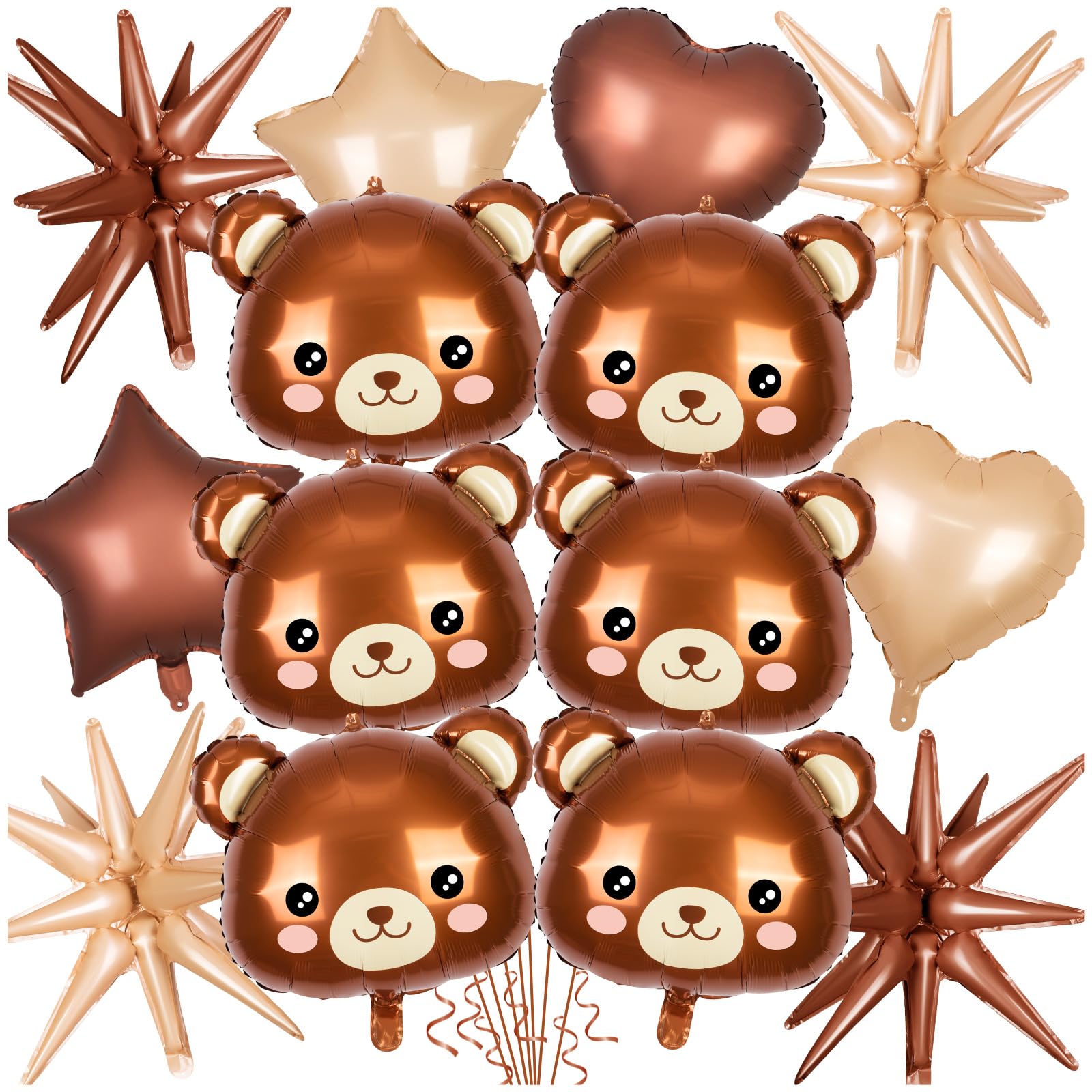 Amazon.com: Bear Balloon, 14 PCS Teddy Bear Foil Balloons, 22 Inch Baby ...