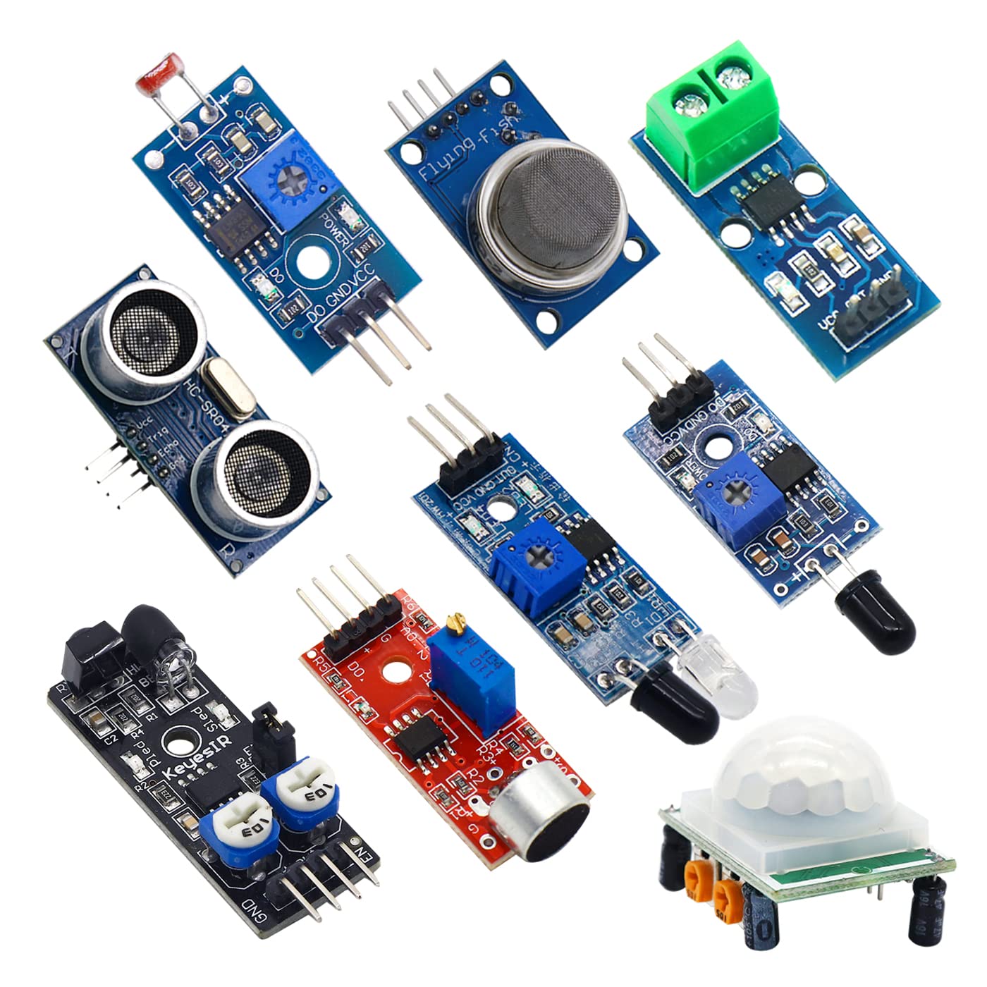 Electronic Spices Combo Of 9 Type sensors Proximity, Flame, MQ ...