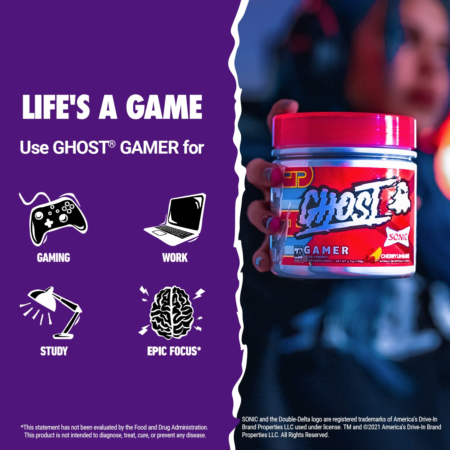 Snapklik.com : GHOST Gamer: Energy And Focus Support Formula - 40 Servings
