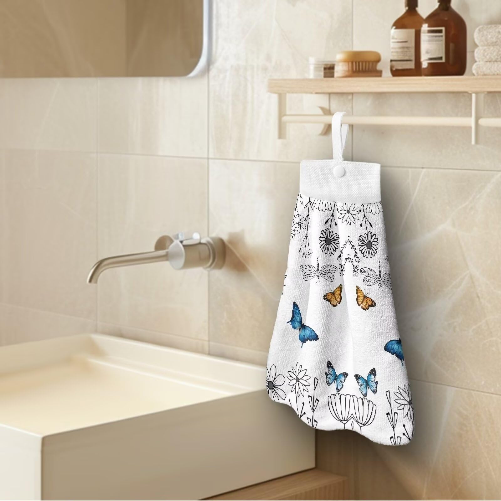 Microfiber Wash Mitt 3-Pack Flower Hand Towels - Super Soft Chenille ...