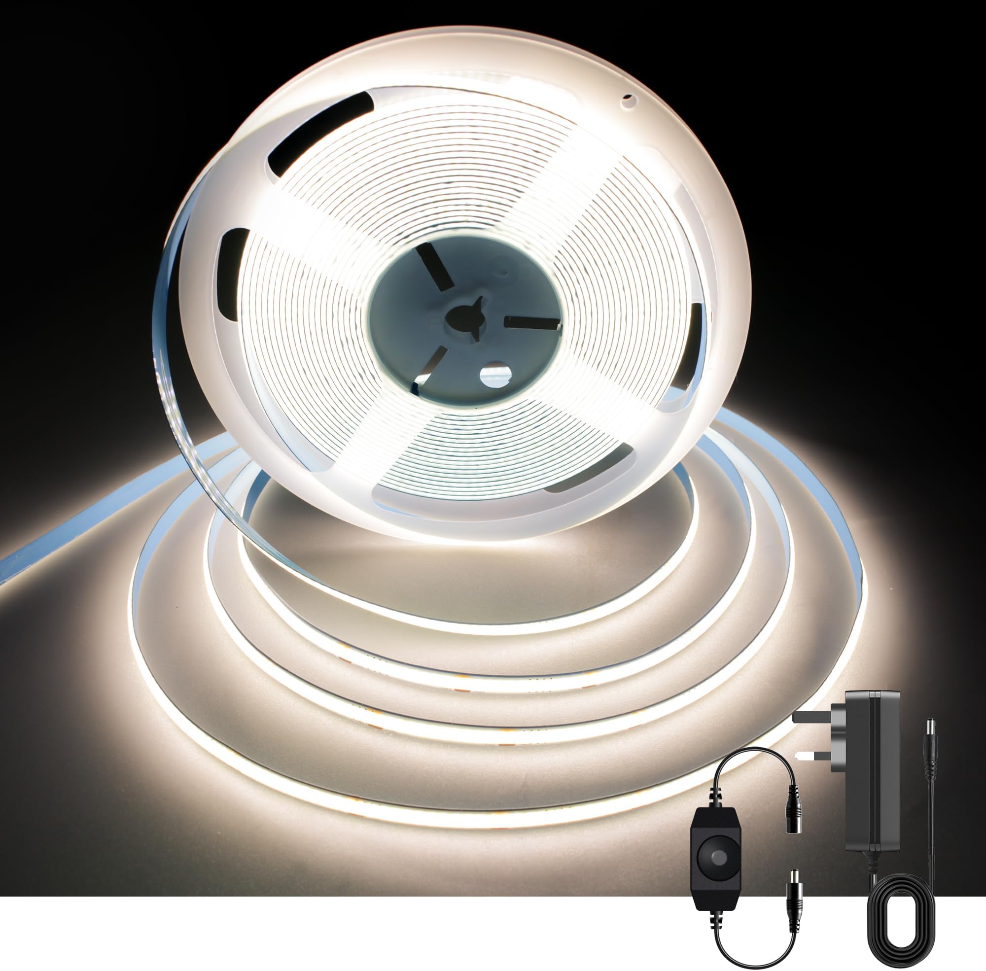 FUIQI COB LED Strip 10M,Dimmable Dotless LED Strip Lights with Smart ...
