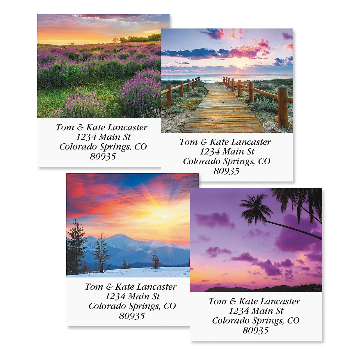 Amazon.com : Colorful Images Sunsets Return Address Mailing Labels ...