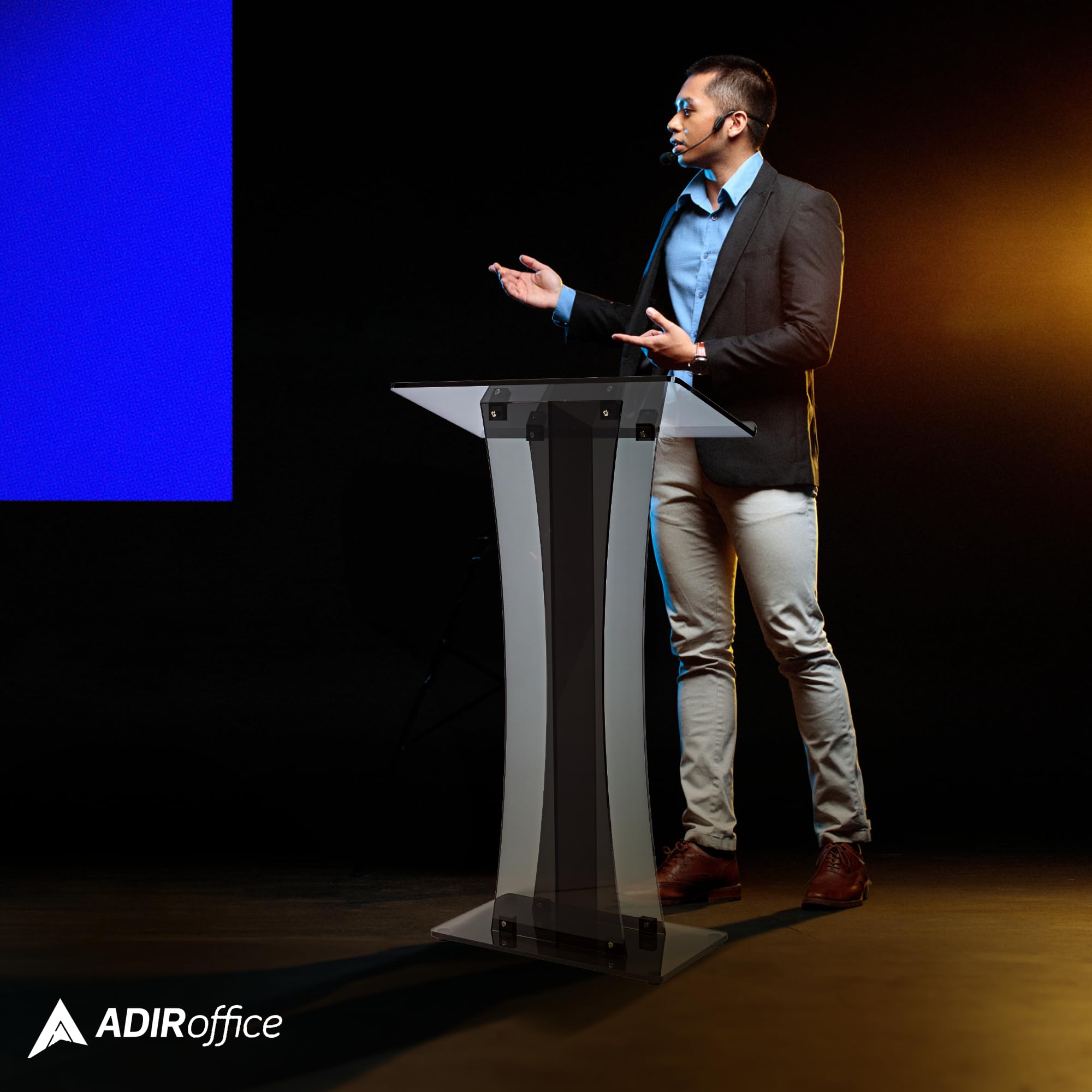 Snapklik.com : Black Acrylic Podium, Ideal For Use As Pulpits For ...