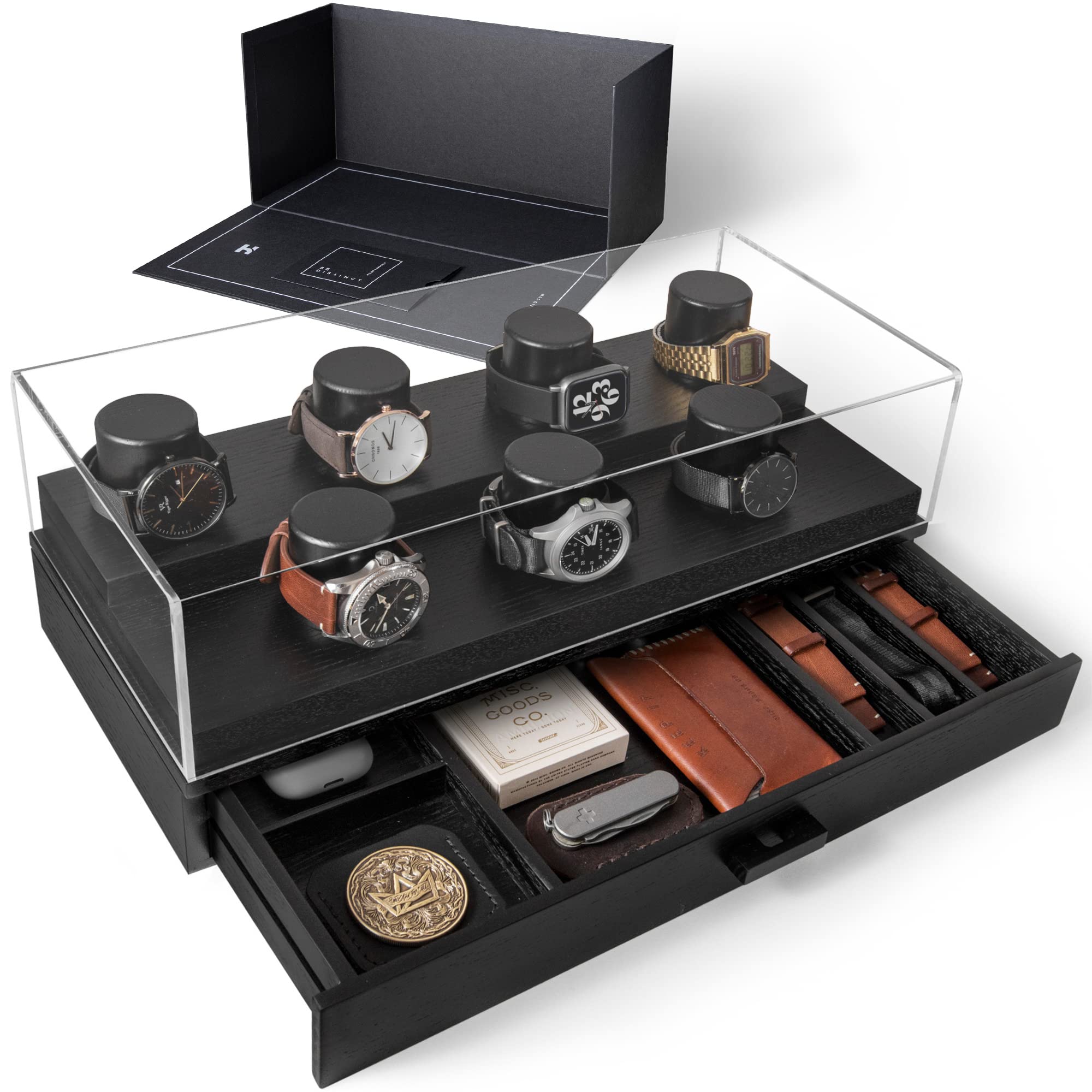 Watch Display Case For Men â€“ Premium Mens Watch Case â€“ Watch Holder ...