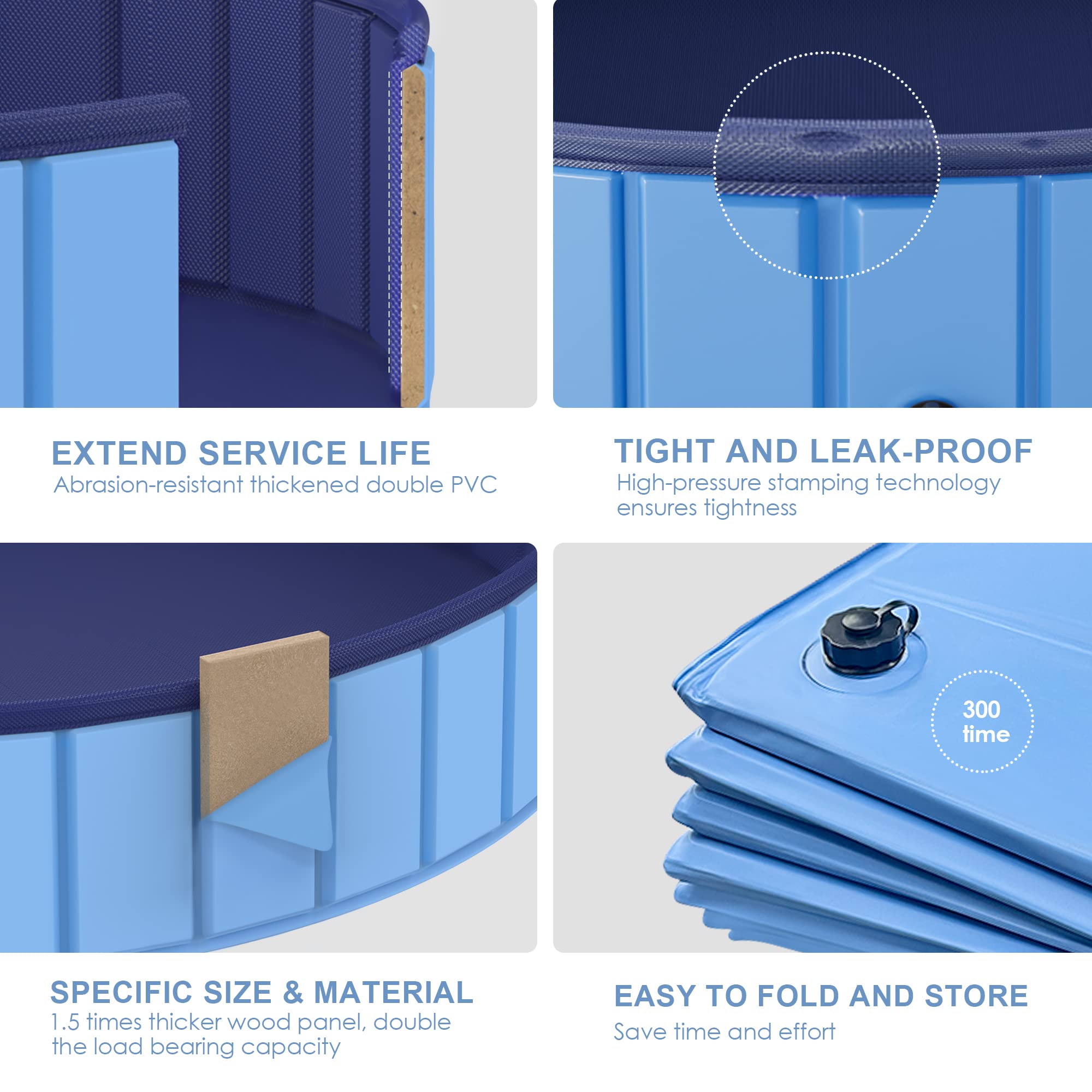 Snapklik.com : Foldable Dog Pet Pool, Collapsible Dog Pool Pet Bath ...