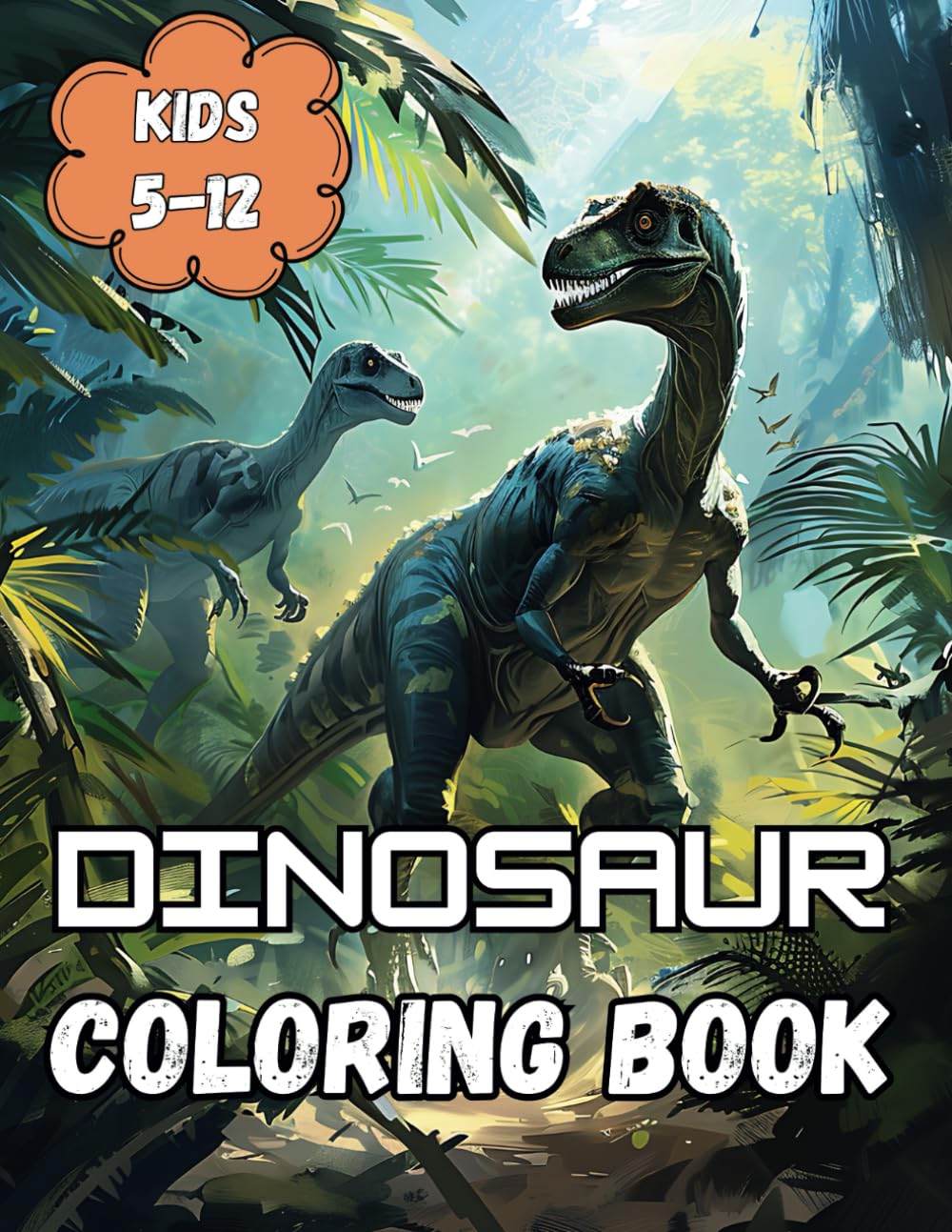 Dinosaur Coloring Book for Kids: Realistic Dinosaur Designs For Boys ...