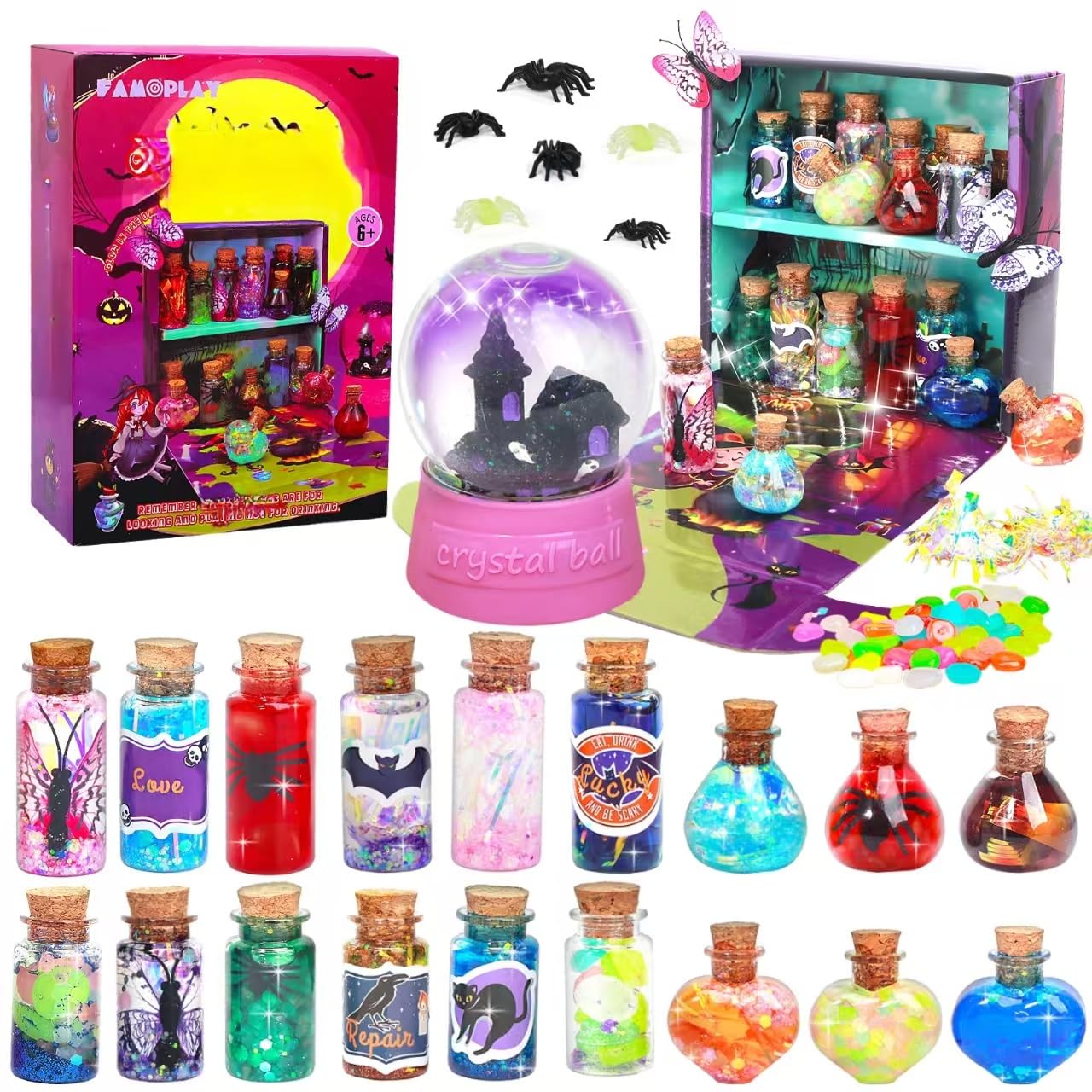 Amazon.com: FAMOPLAY Mystery Potion Kit for Kids, Magic Mix Kit 18 ...