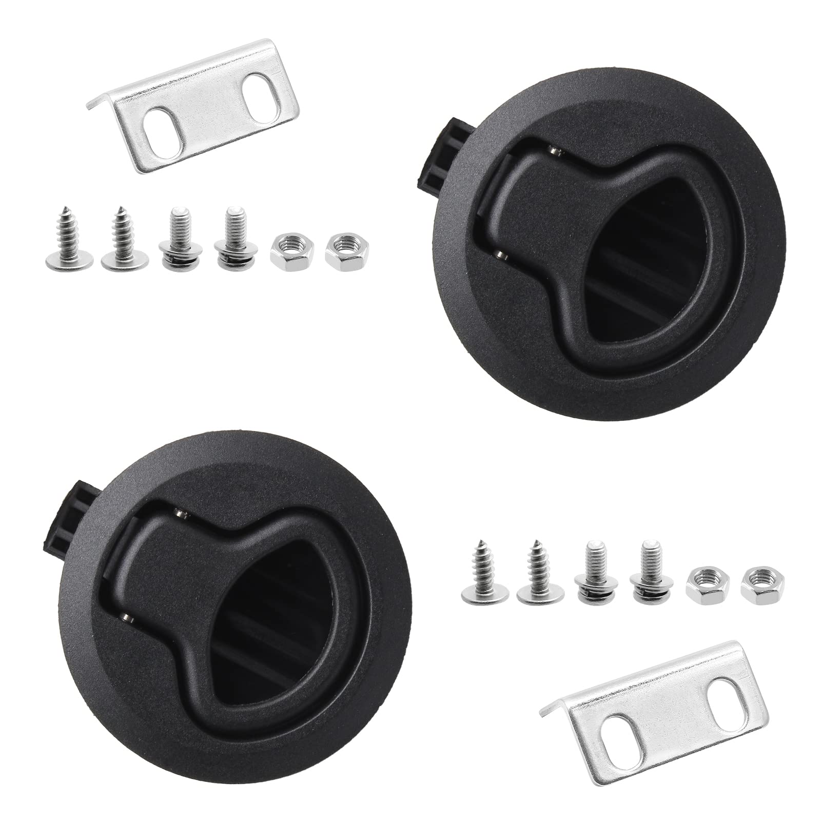 Kyuionty 2" Flush Pull Slam Latch, Plastic Round Boat Latches Hatch ...