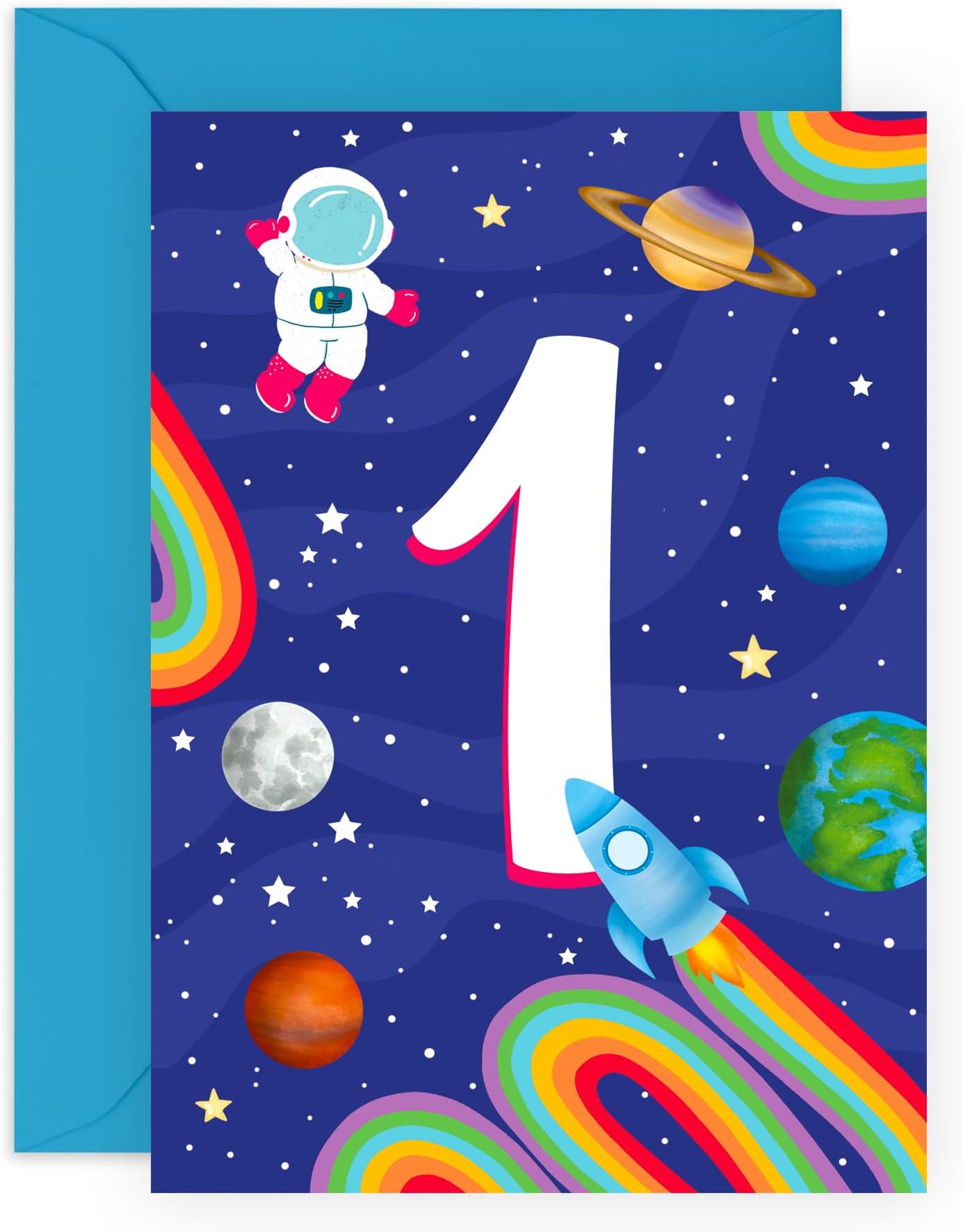 Amazon.com : CENTRAL 23 1st Birthday Card Boys Girls - 1 Space - Baby ...