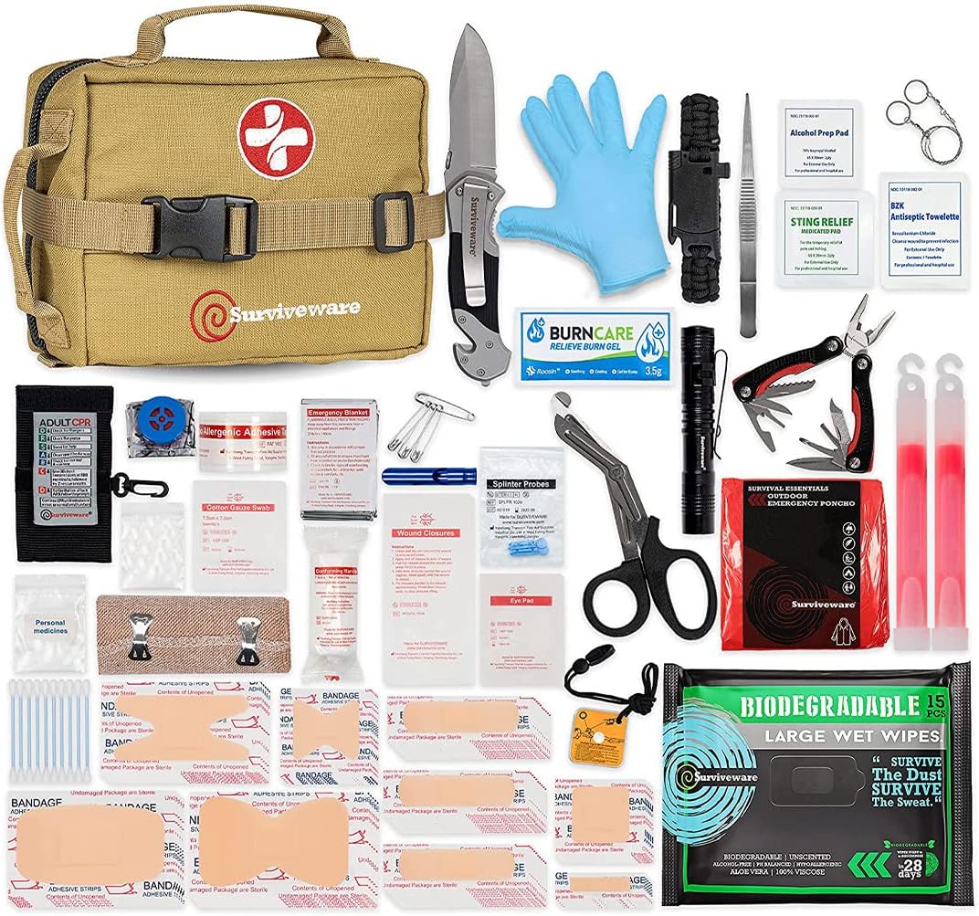 Amazon.com: Be Smart Get Prepared 398pc Emergency First Aid Kit + BONUS ...