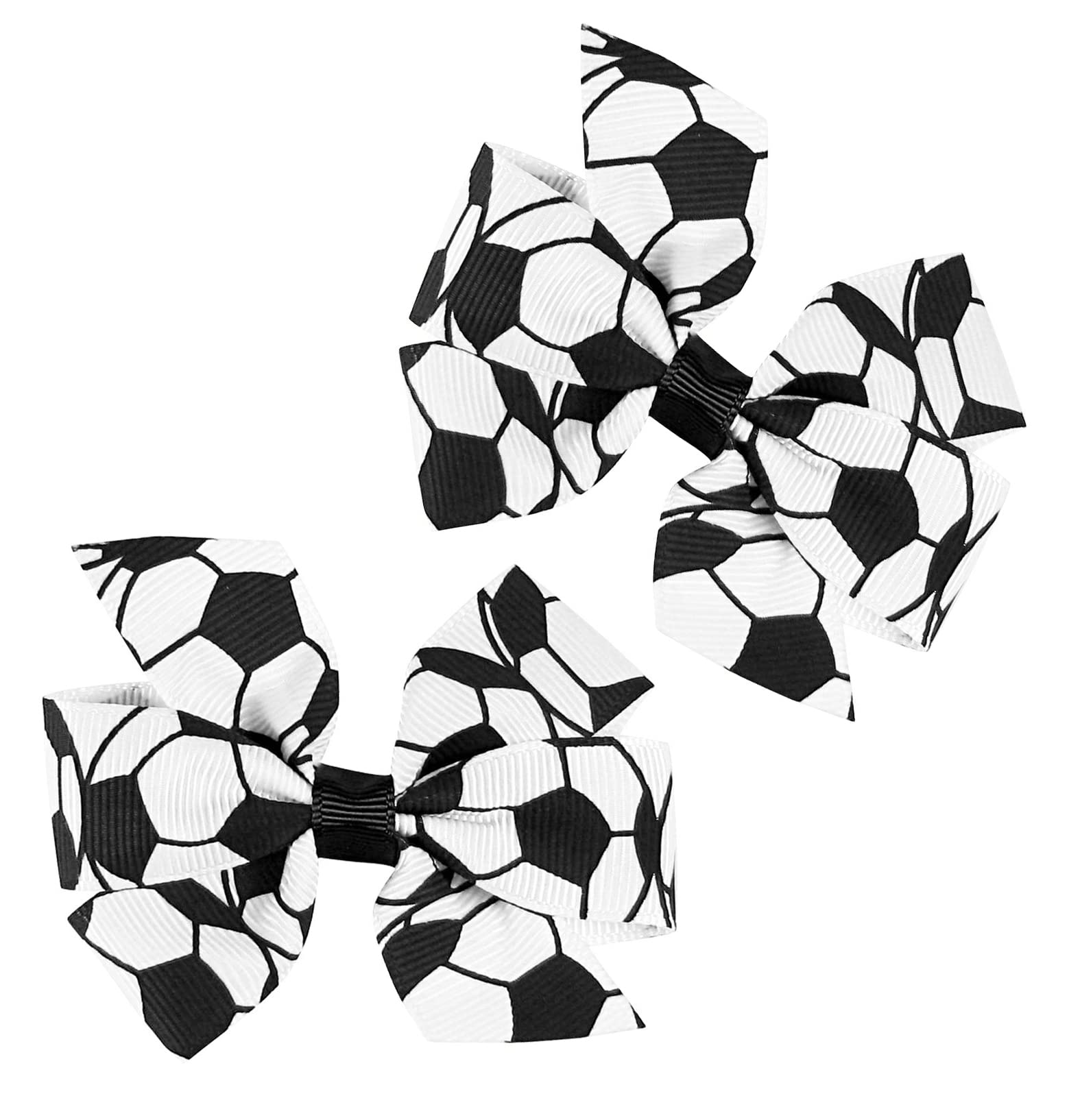 Amazon.com : Sale! HipGirl Soccer Hair Clips - 3" Ribbon Bows for Girls ...