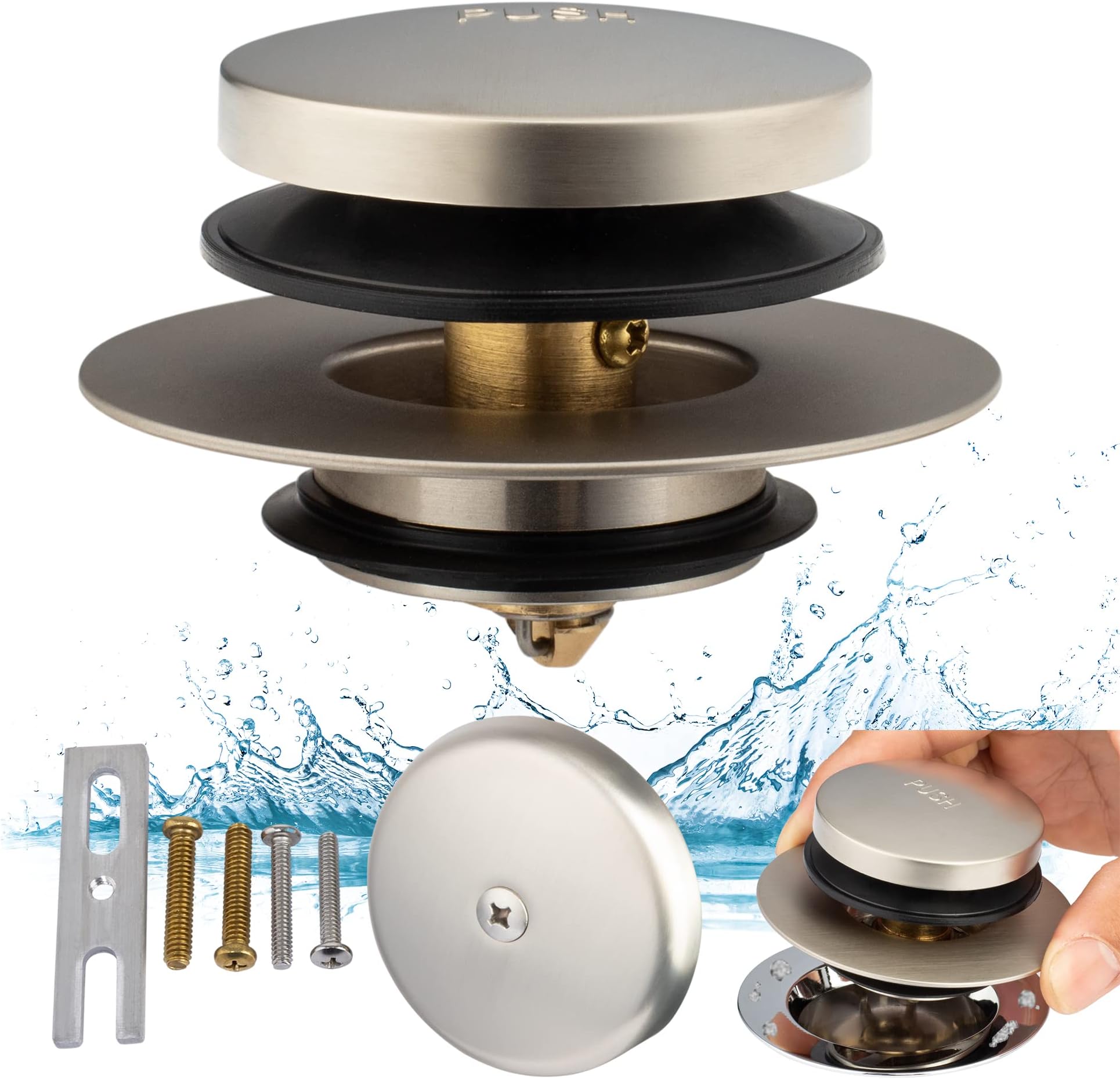 Moen T90331NL Drain Cover, Nickel - Sink And Drain Equipment - Amazon.com